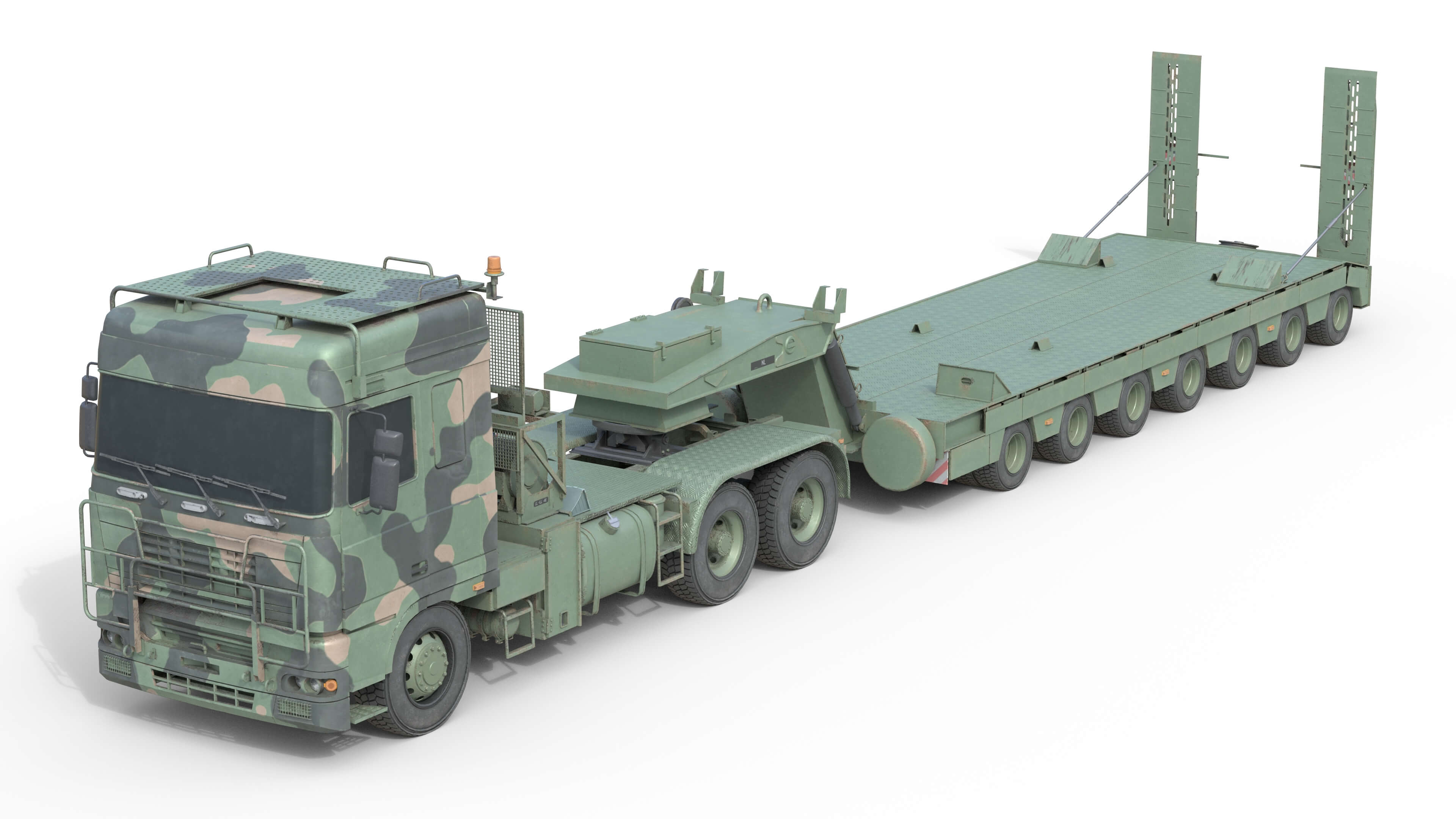 DAF Tropco Truck with Trolley - 3D Model by 3dstudio