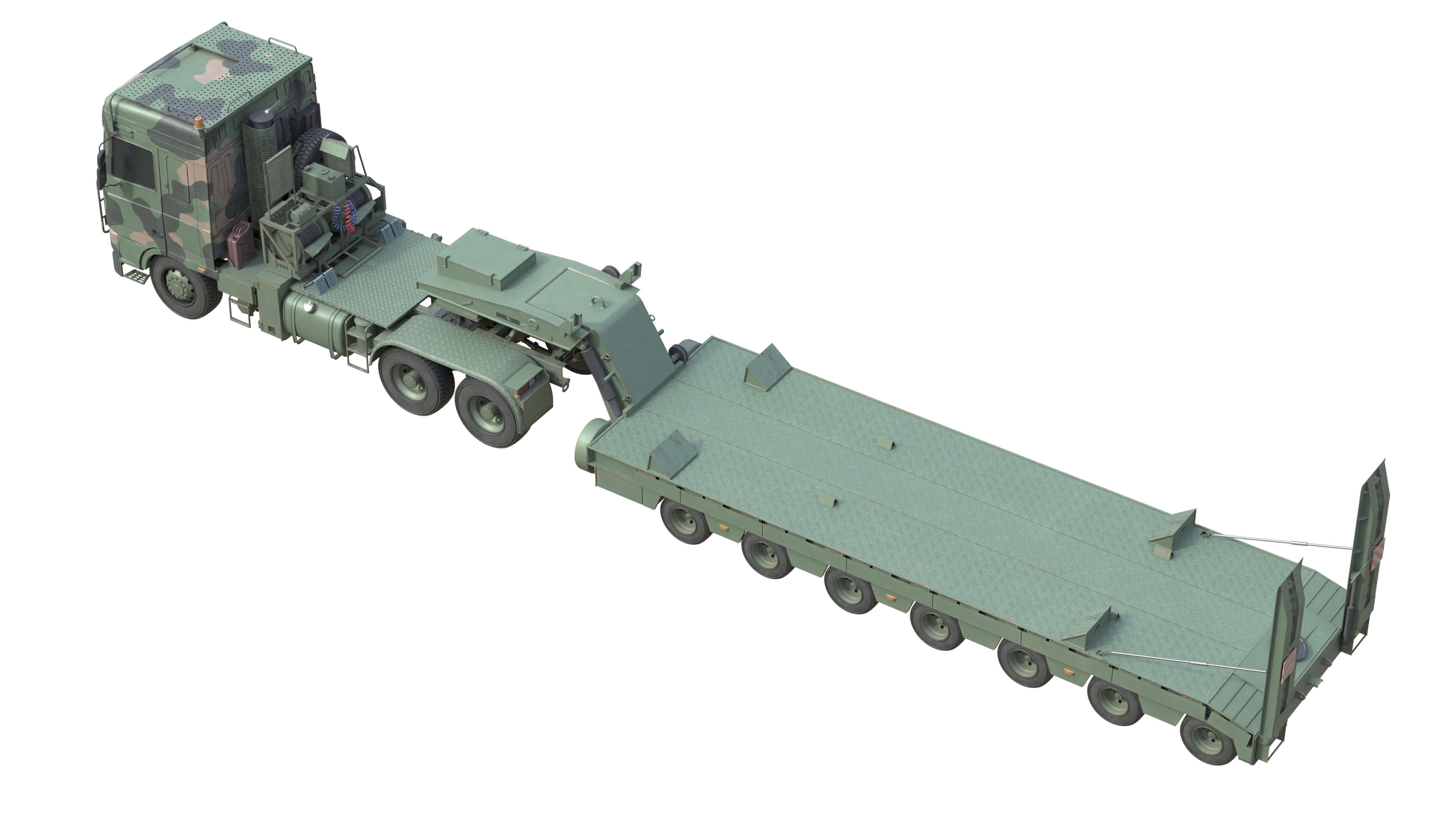 DAF Tropco Truck with Trolley - 3D Model by 3dstudio