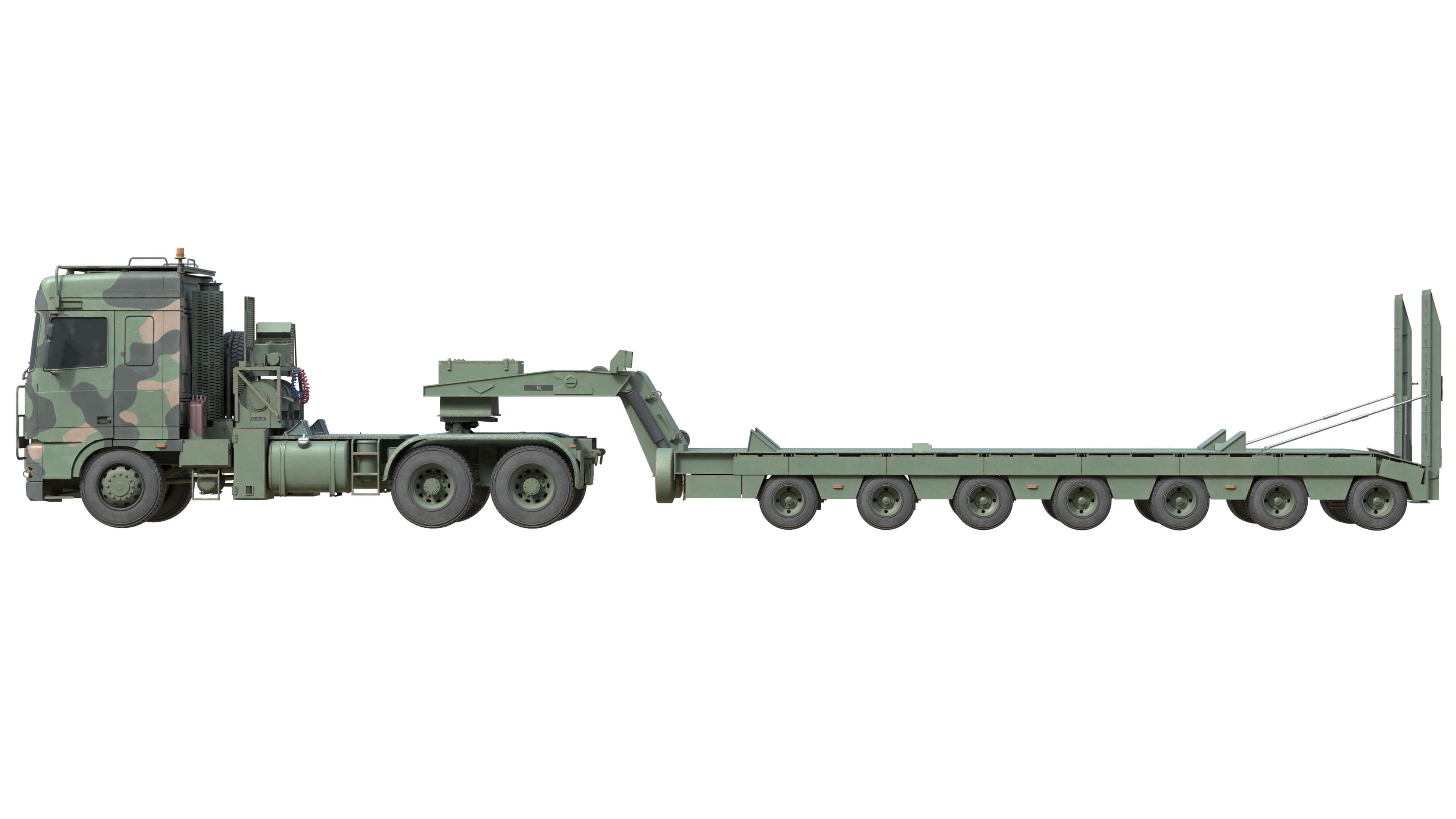 DAF Tropco Truck with Trolley - 3D Model by 3dstudio