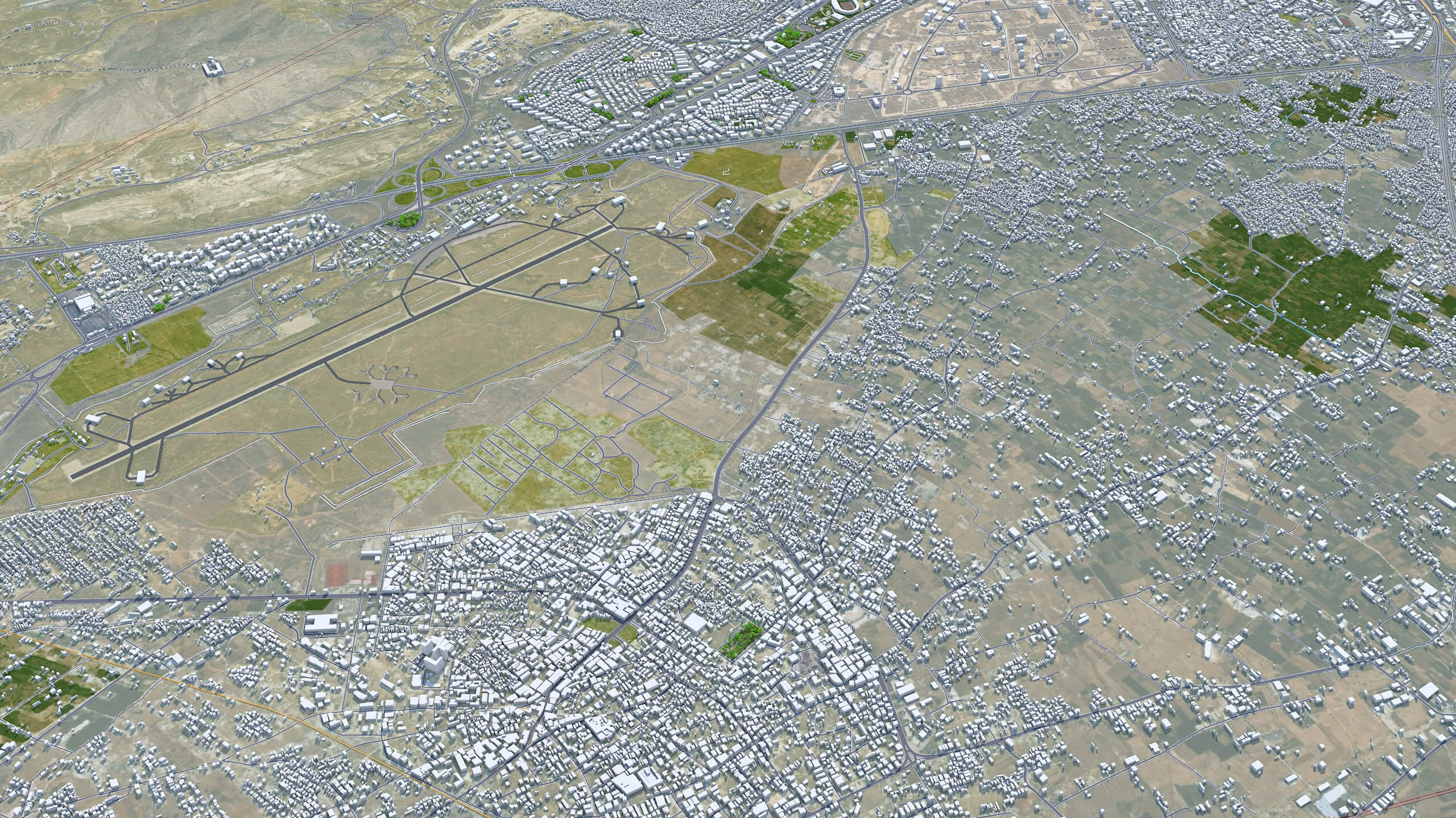 Damascus City Syria 3D Model 40km by 3dstudio