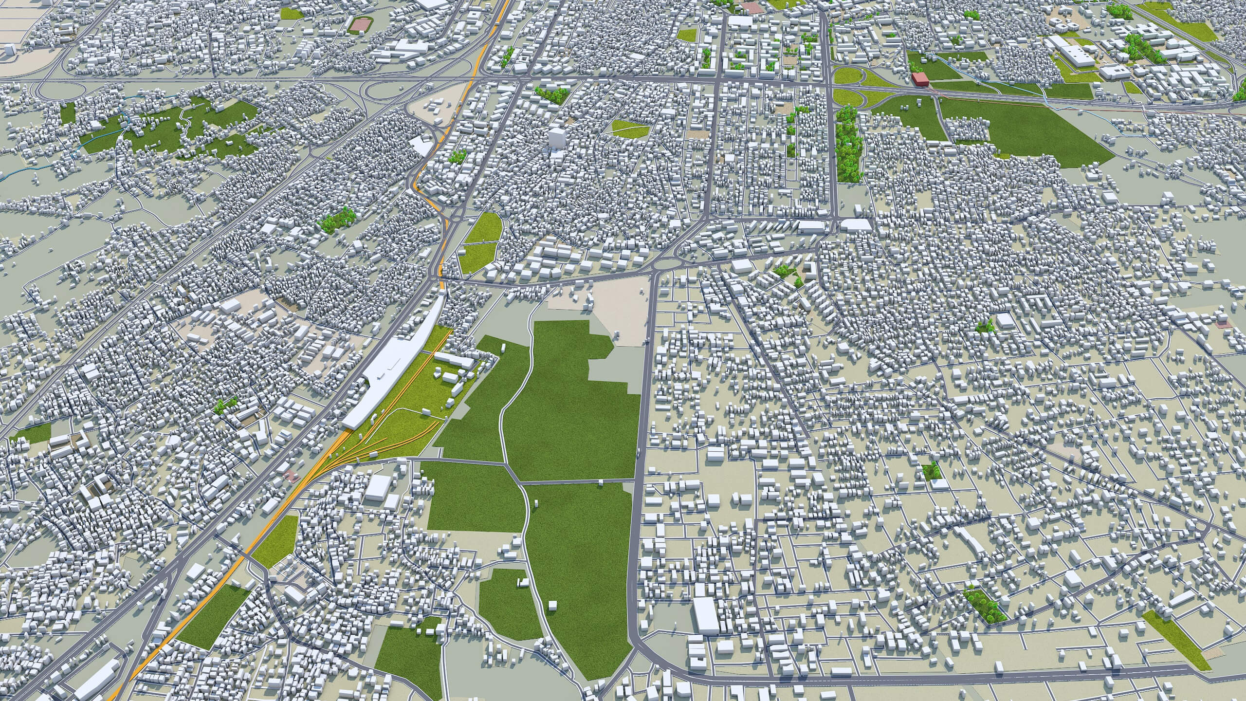 Damascus City Syria 3D Model 40km by 3dstudio