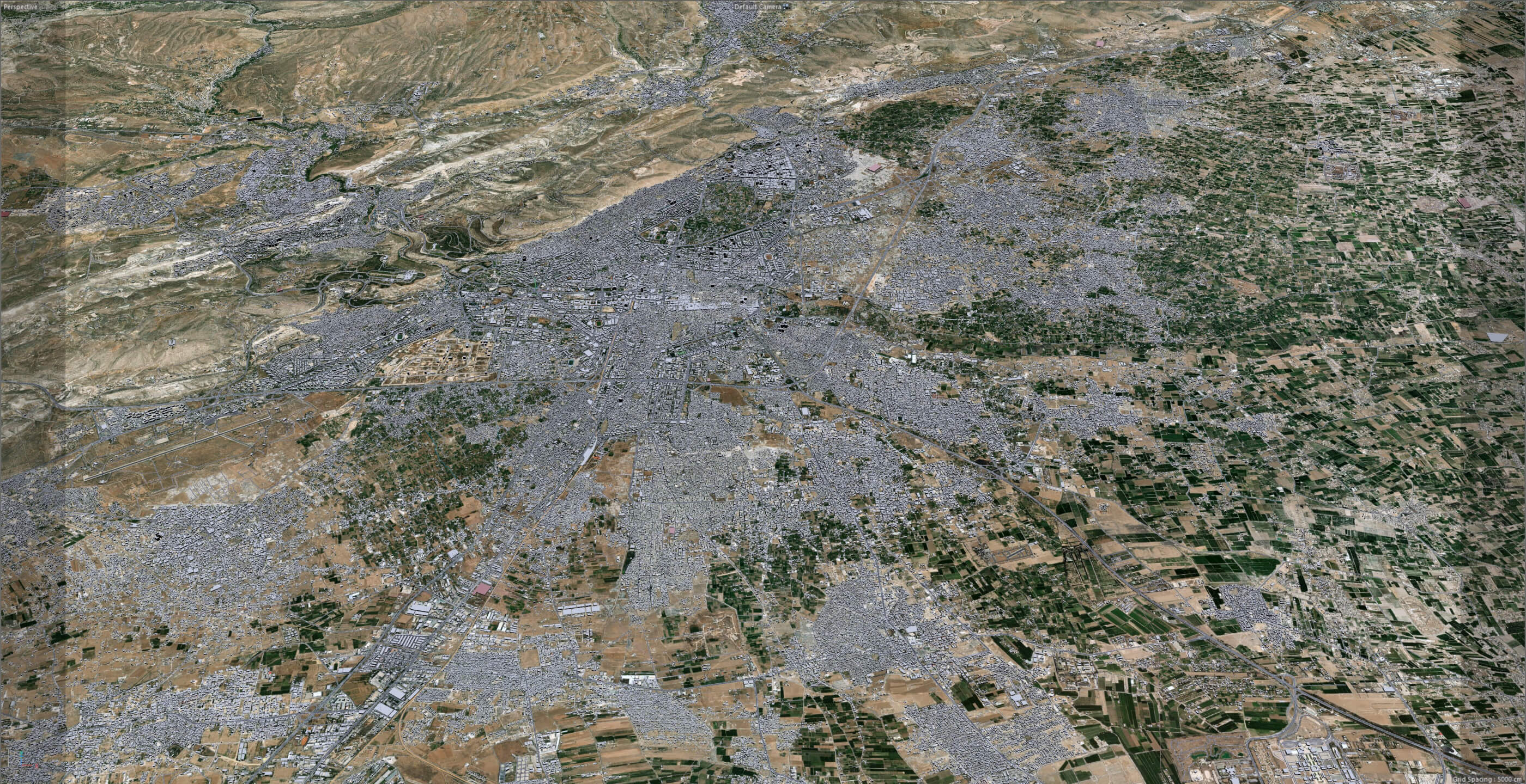 Damascus City Syria 3D Model 40km by 3dstudio