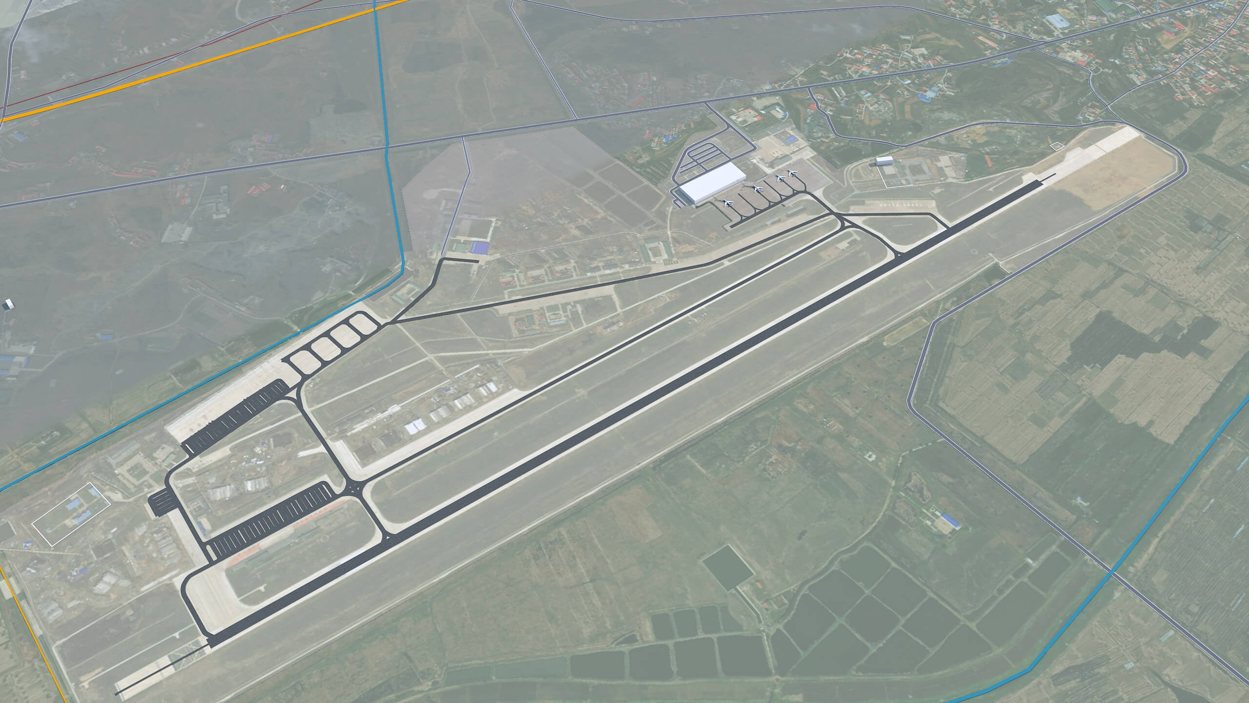 Dandong Liaoning City China 3D Model 35km by 3dstudio