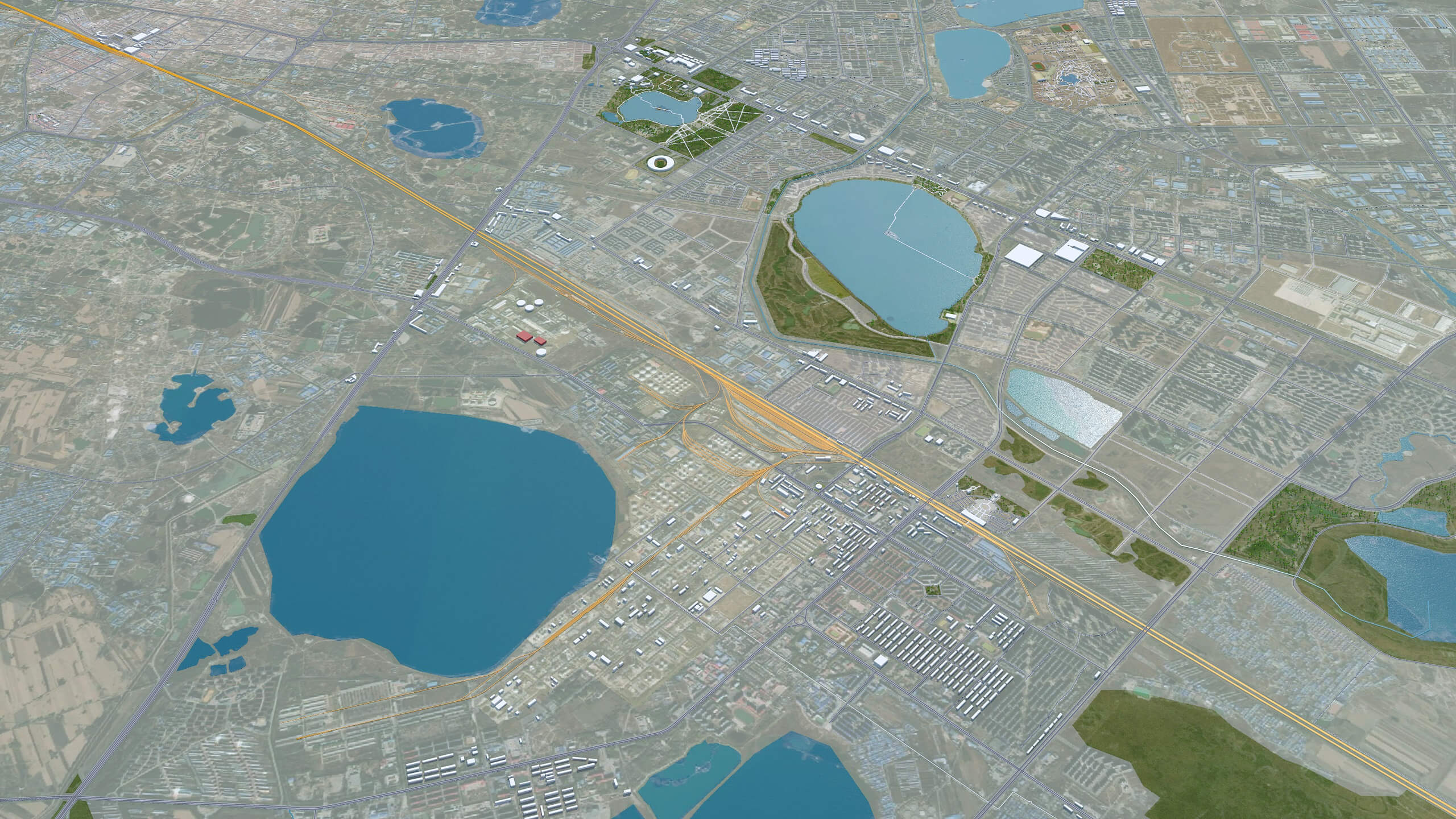 Daqing Heilongjiang City China 3D Model 120km by 3dstudio