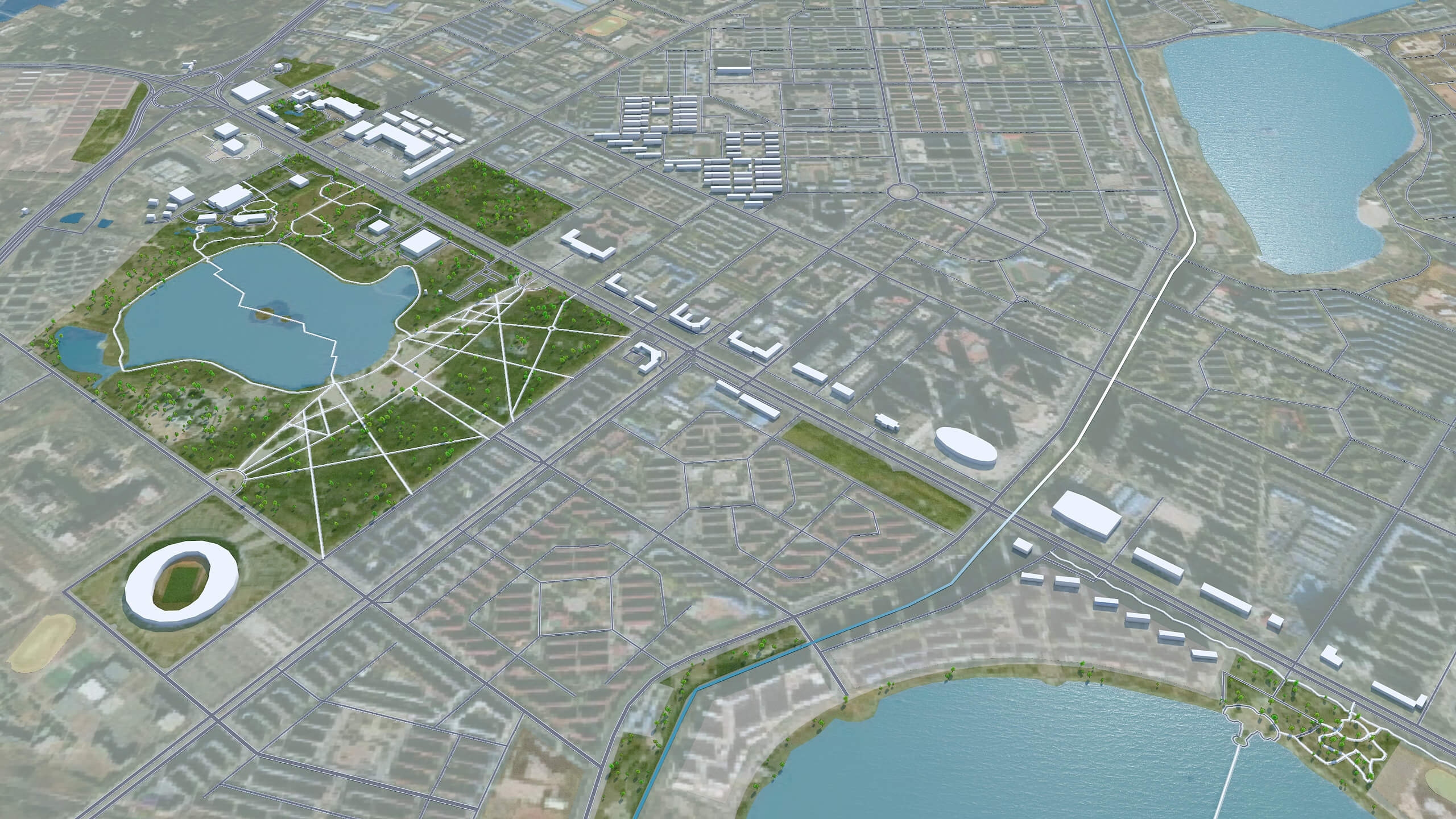 Daqing Heilongjiang City China 3D Model 120km by 3dstudio