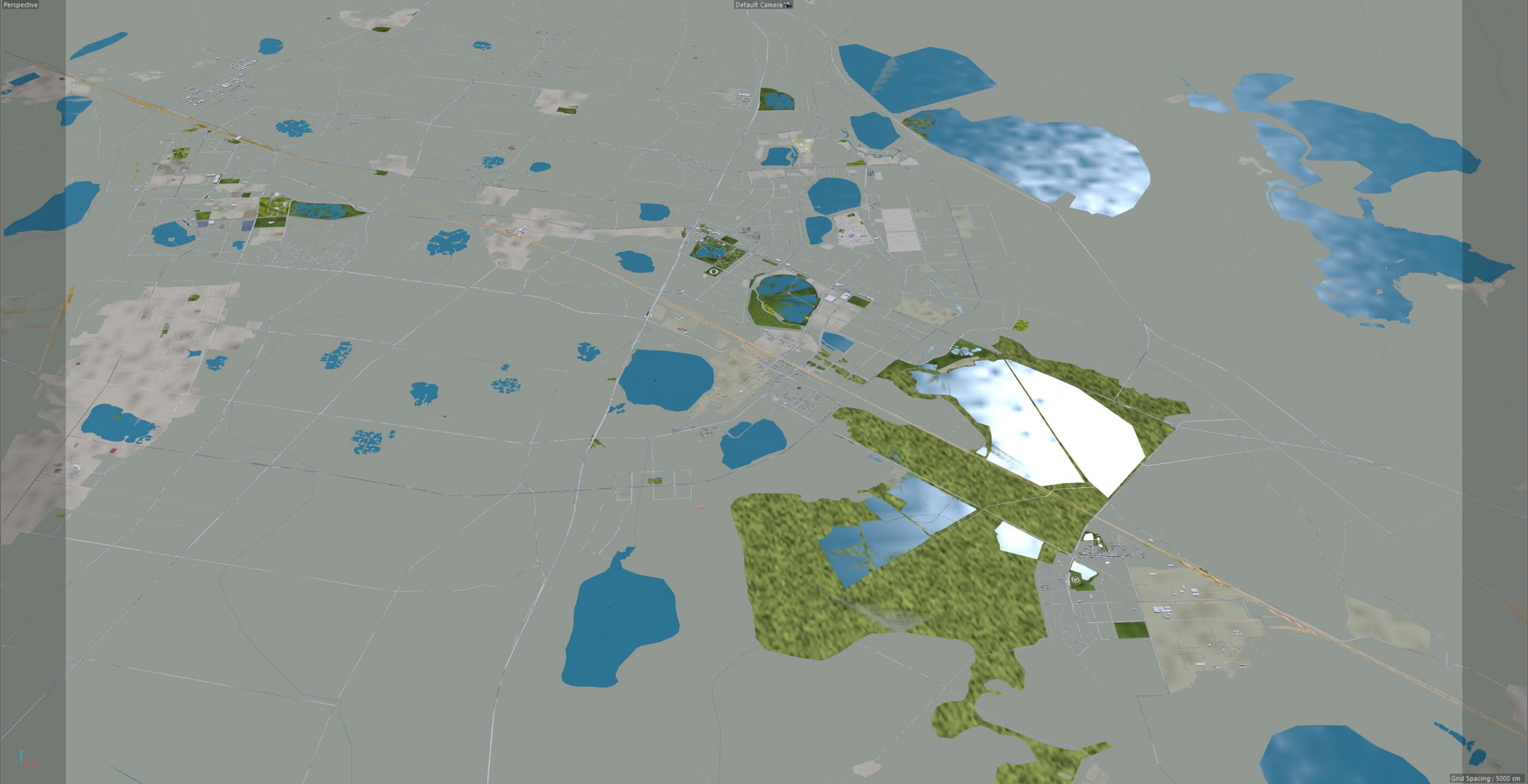 Daqing Heilongjiang City China 3D Model 120km by 3dstudio