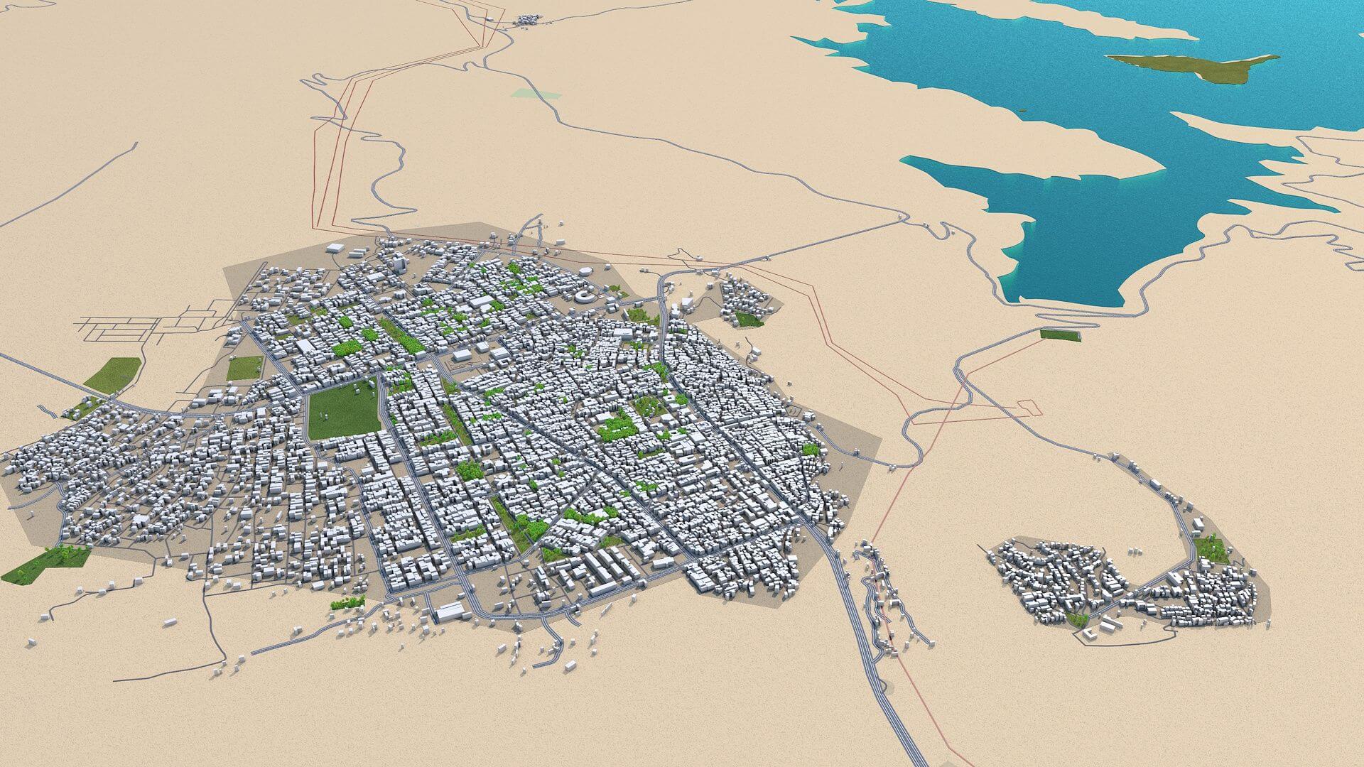 Darbandikhan and Halabja Iraq 45km - 3D Model by 3dstudio