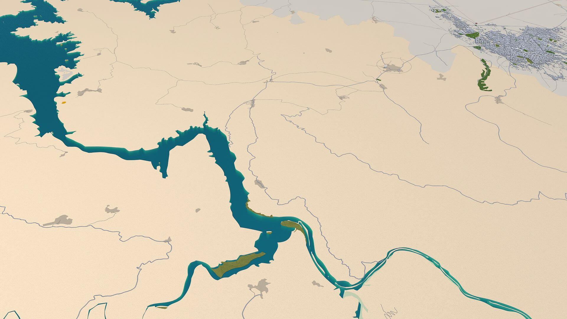 Darbandikhan and Halabja Iraq 45km - 3D Model by 3dstudio