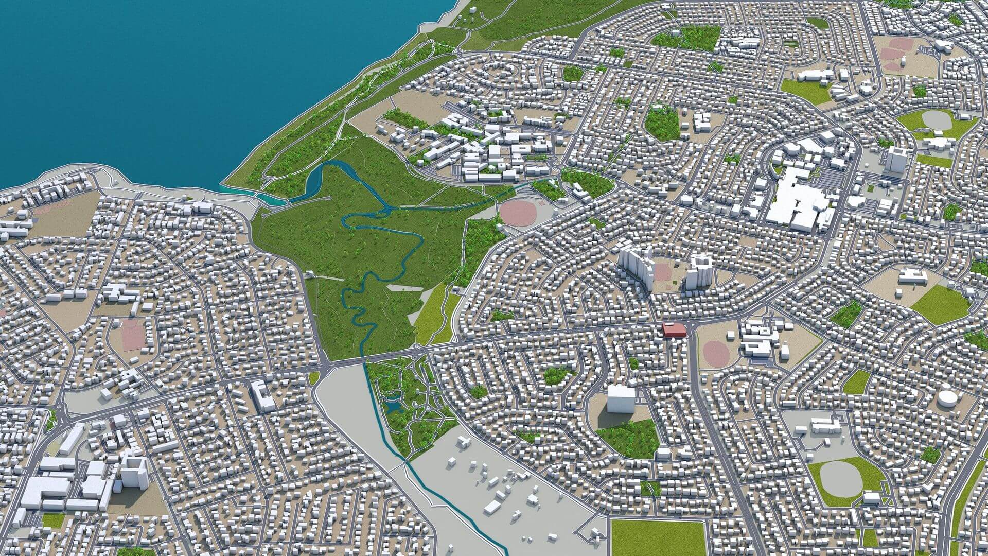 Darwin, Australia 20km - 3D Model by 3dstudio