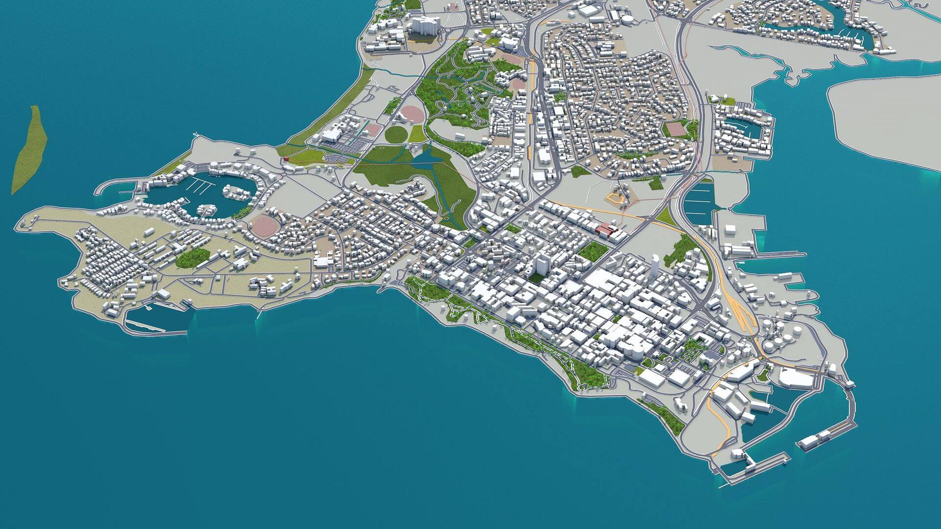 Darwin, Australia 20km - 3D Model by 3dstudio