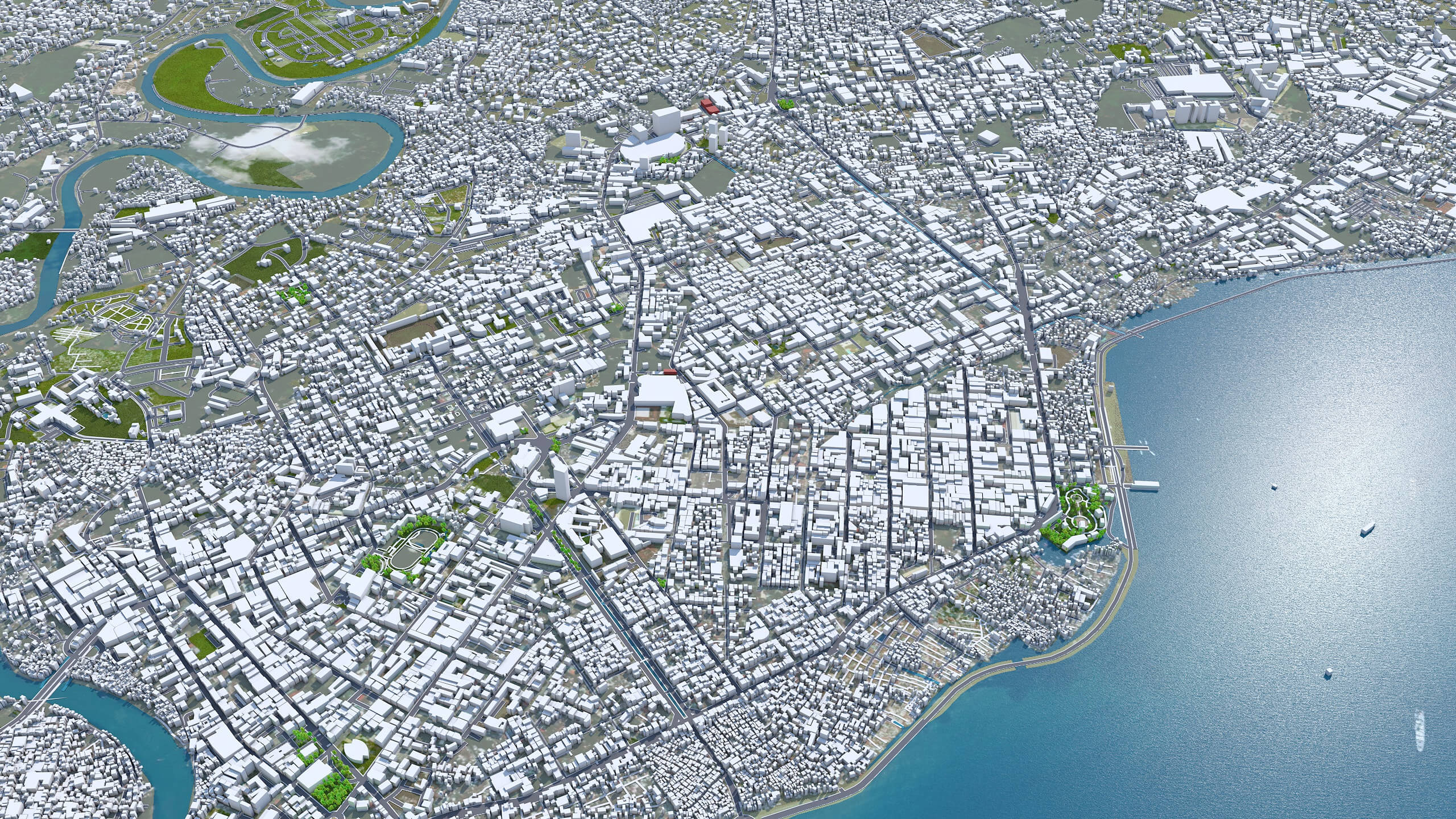 Davao City Philippines 3D Model 40km by 3dstudio