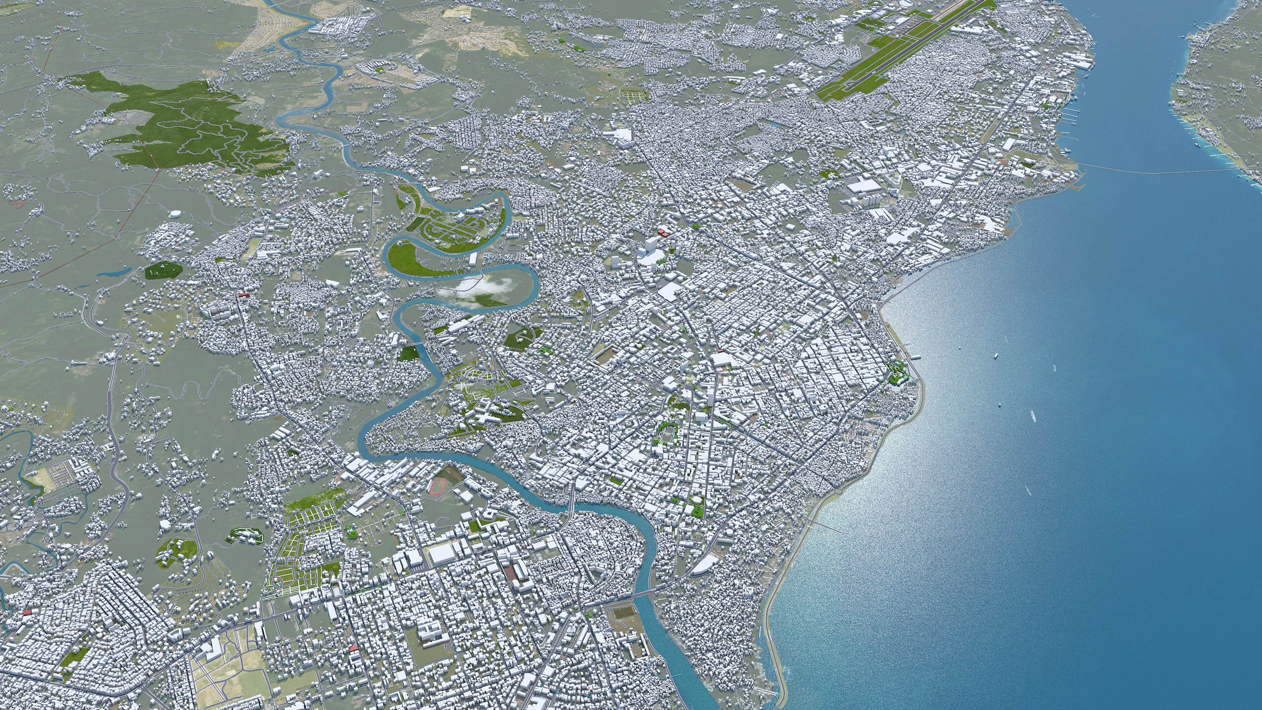 Davao City Philippines 3D Model 40km by 3dstudio