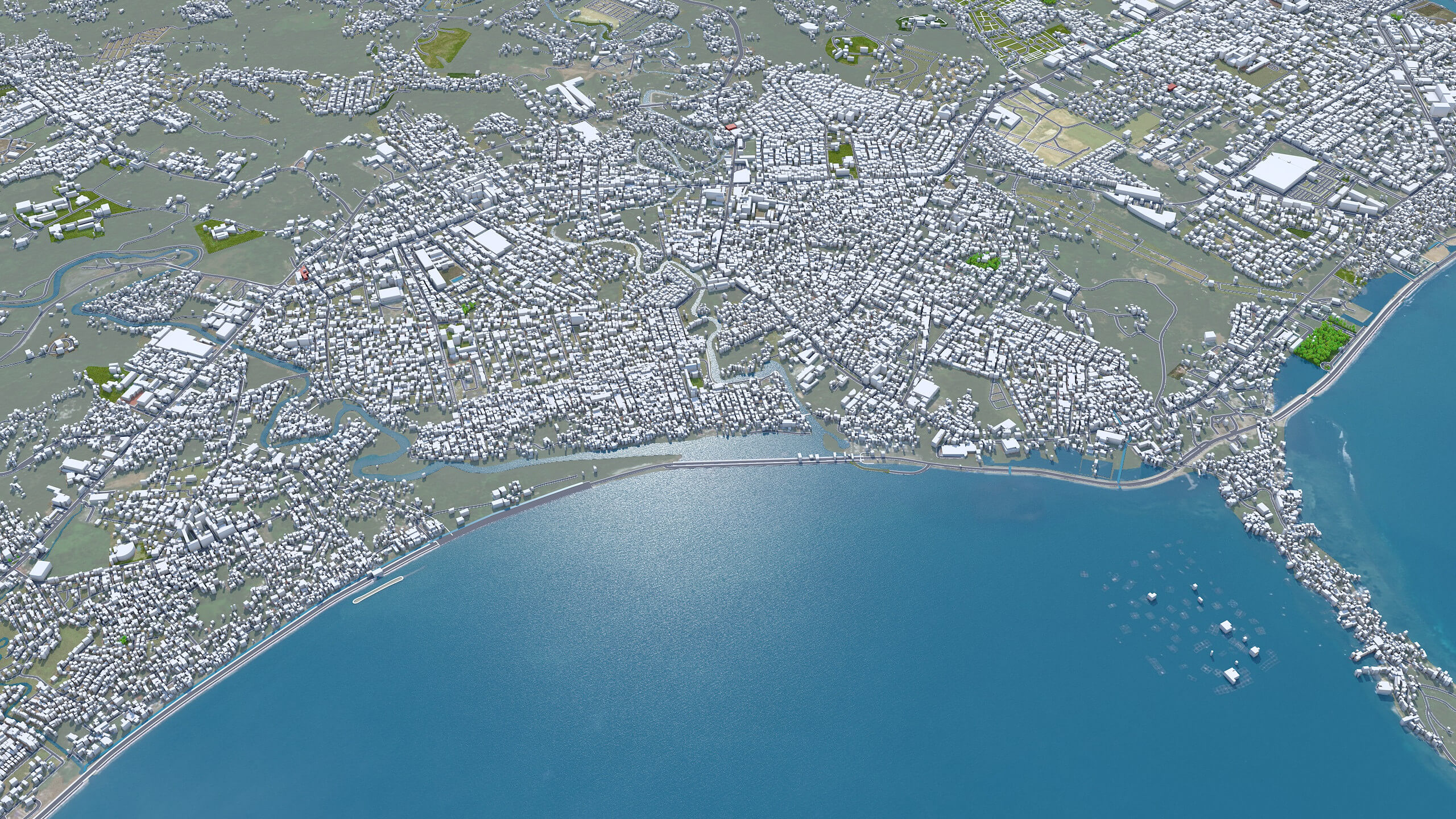 Davao City Philippines 3D Model 40km by 3dstudio