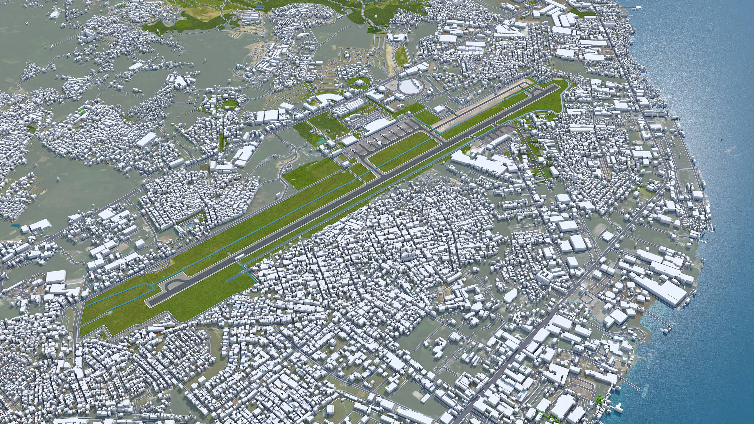 Davao City Philippines 3D Model 40km by 3dstudio