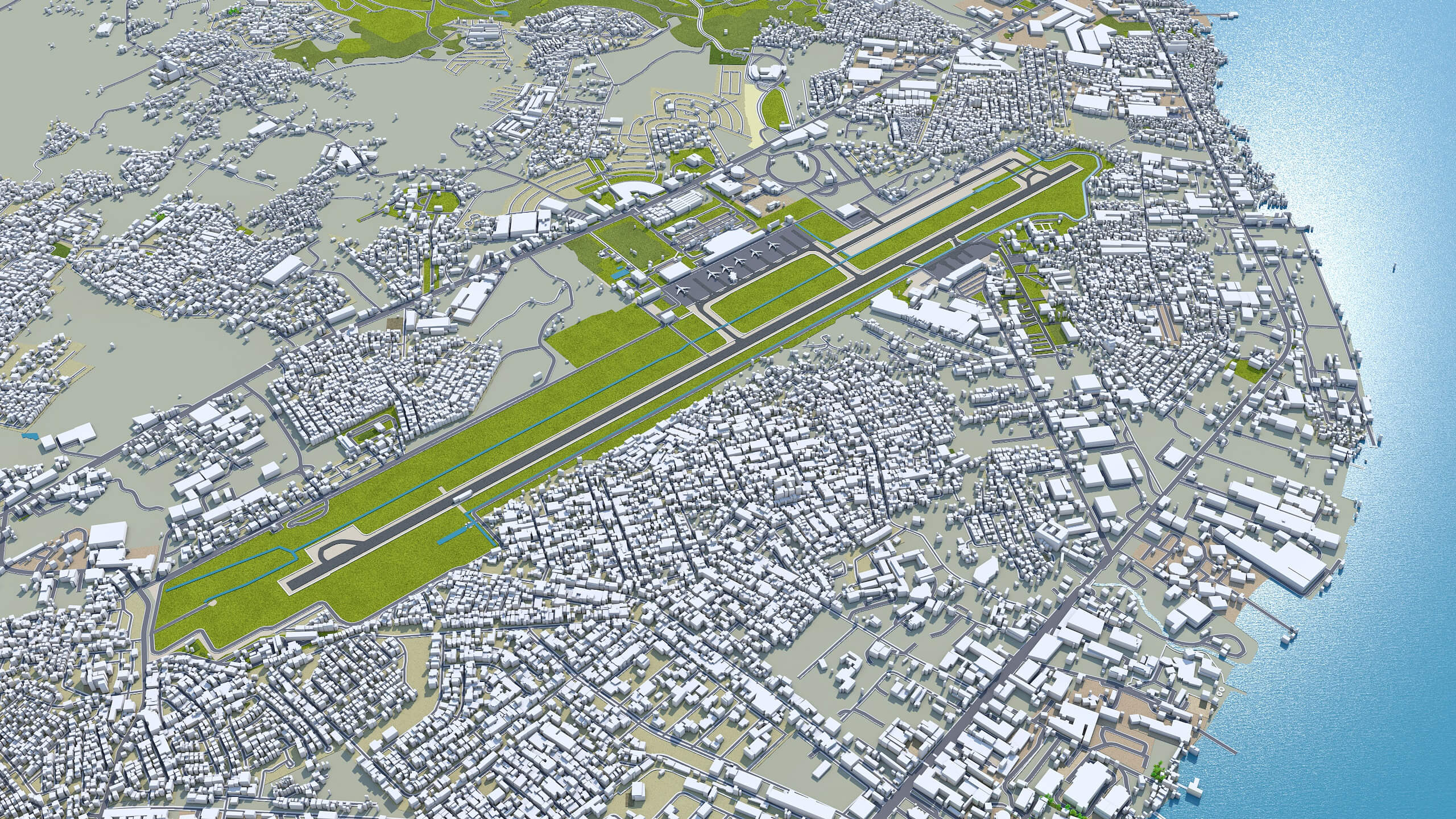 Davao City Philippines 3D Model 40km by 3dstudio