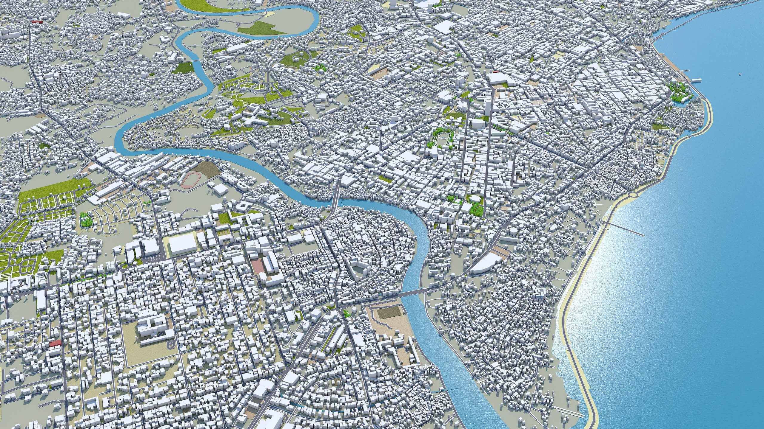 Davao City Philippines 3D Model 40km by 3dstudio