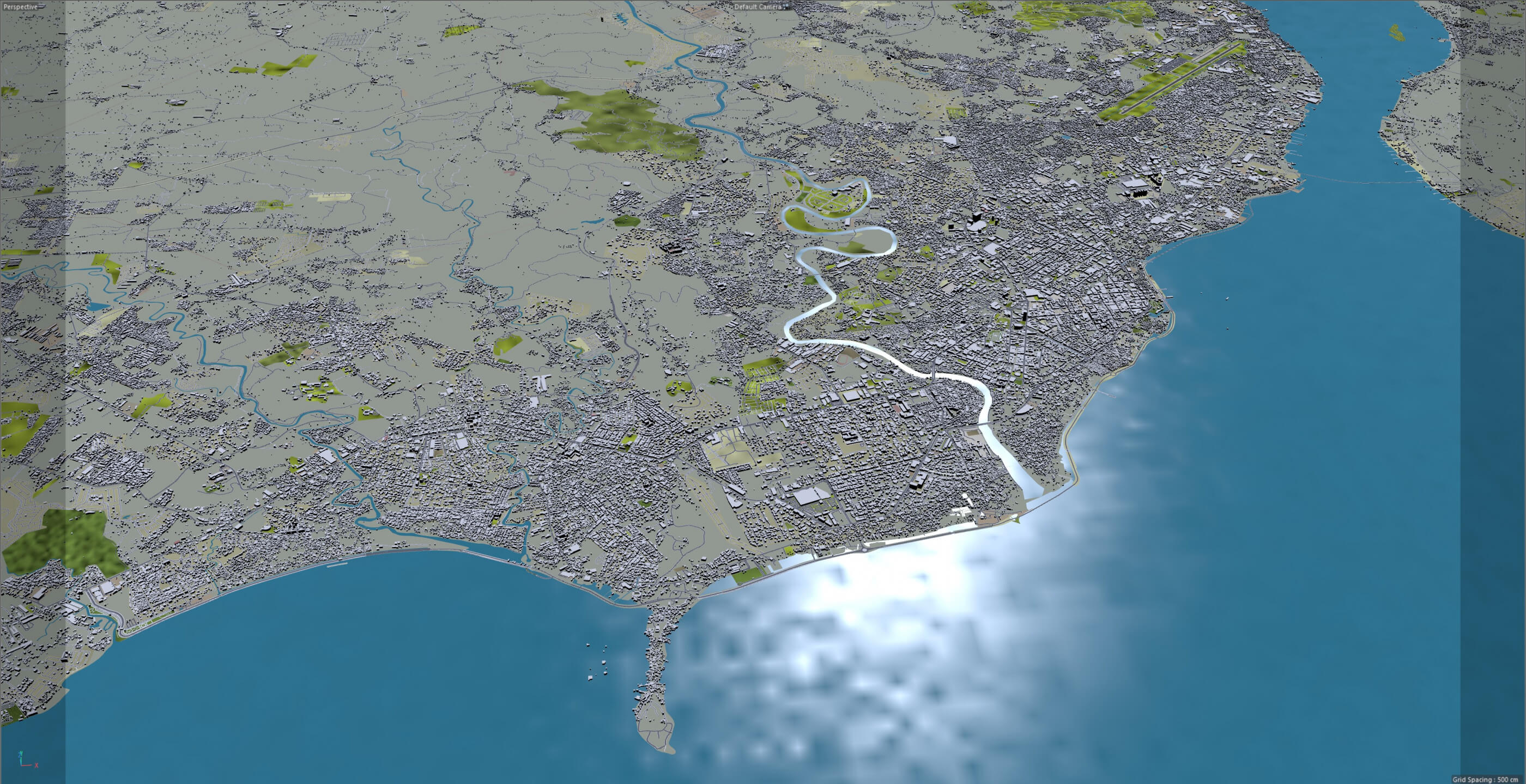 Davao City Philippines 3D Model 40km by 3dstudio