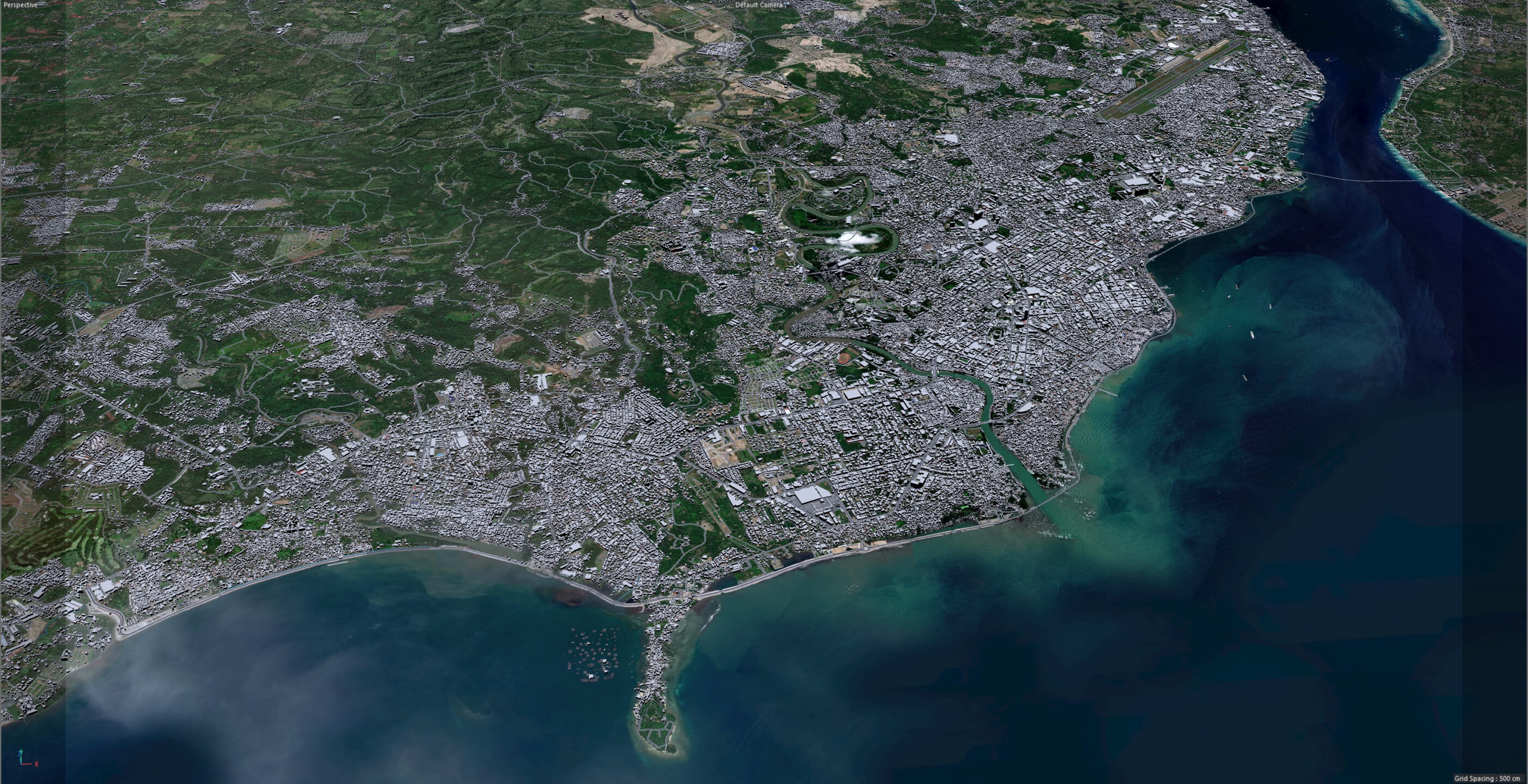 Davao City Philippines 3D Model 40km by 3dstudio