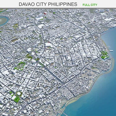Davao City Philippines 3D Model 40km by 3dstudio
