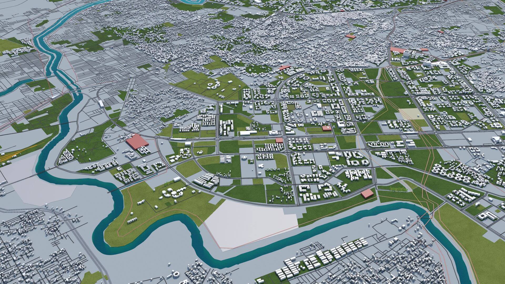 Delhi India 50km - 3D Model by 3dstudio