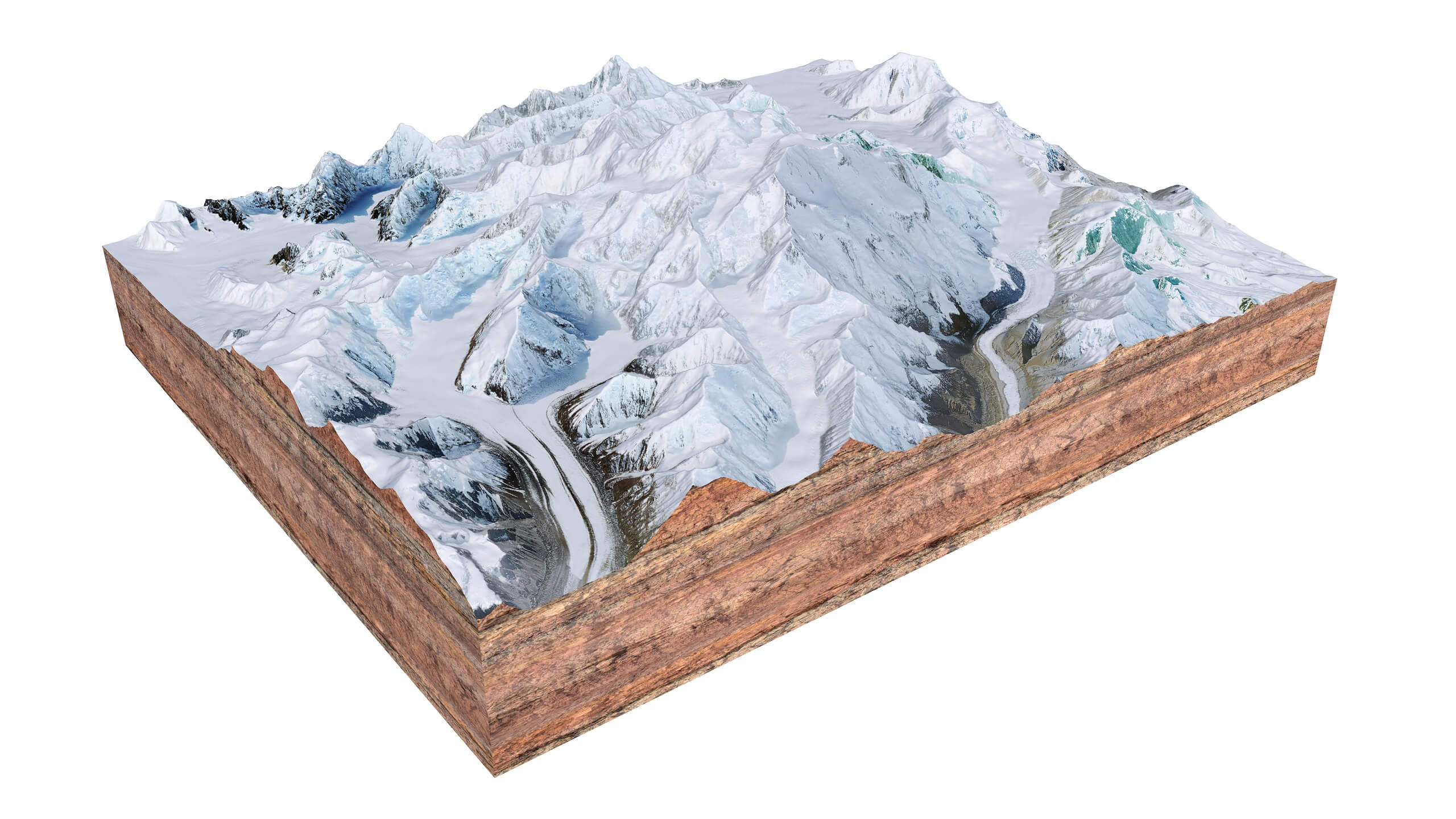Denali Mountain Alaska USA Terrain 3D Model by 3dstudio