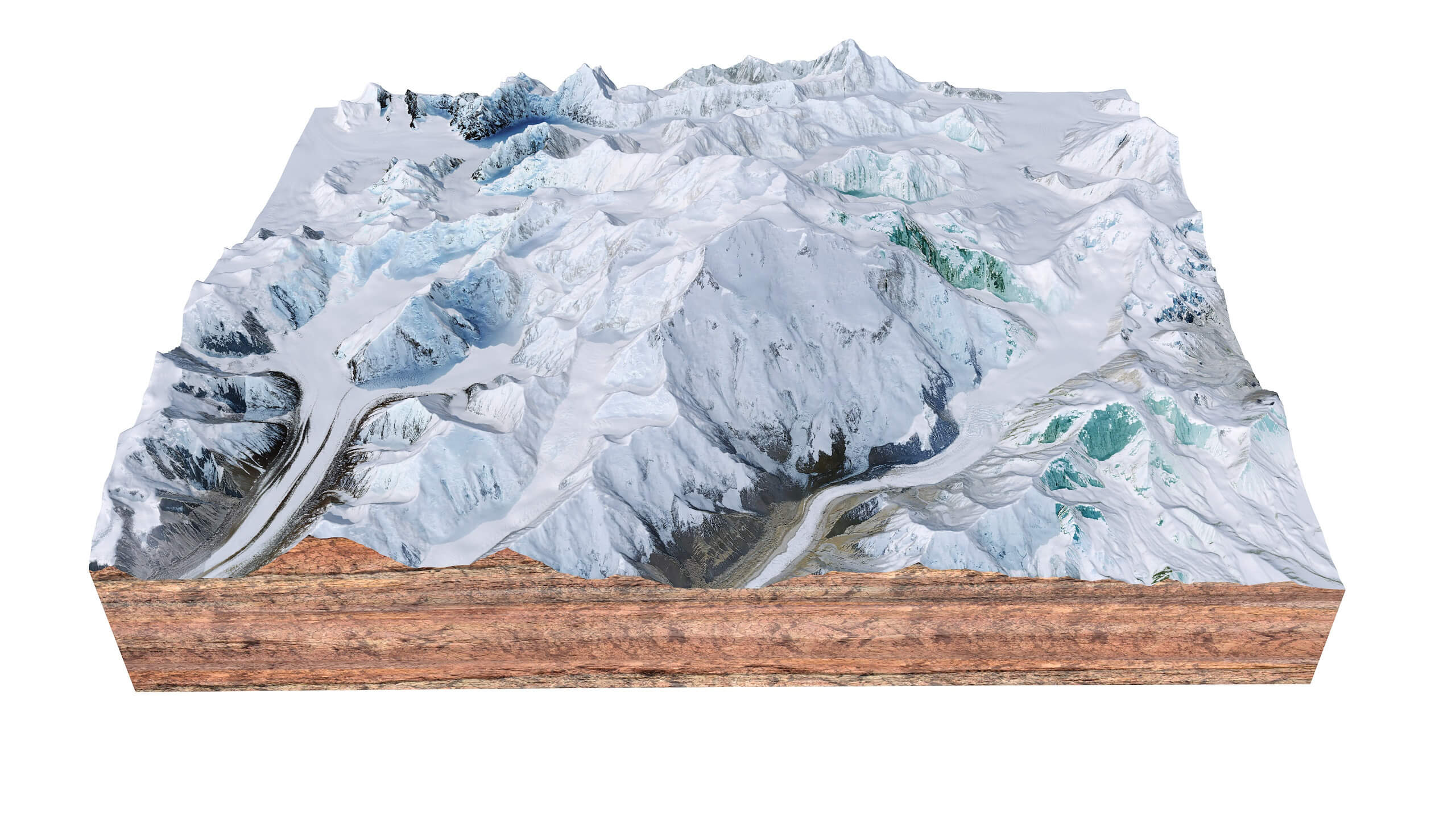 Denali Mountain Alaska USA Terrain 3D Model by 3dstudio