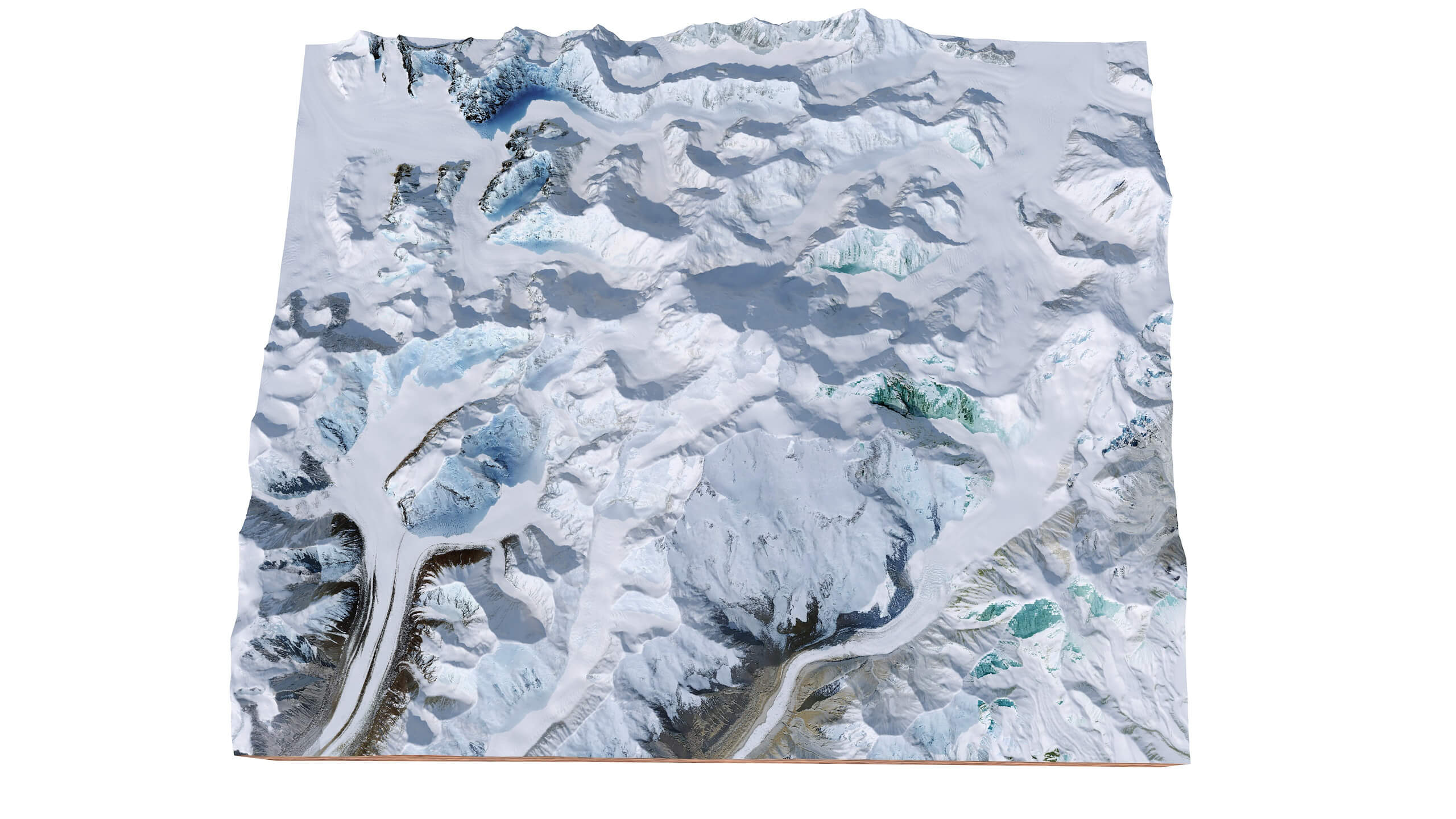 Denali Mountain Alaska USA Terrain 3D Model by 3dstudio