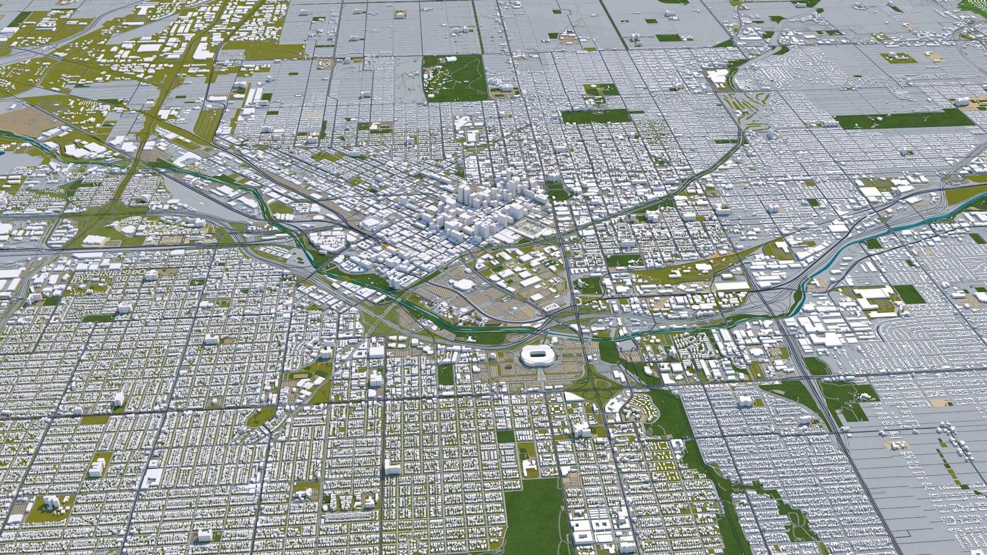 Denver Colorado 70km - 3D Model by 3dstudio