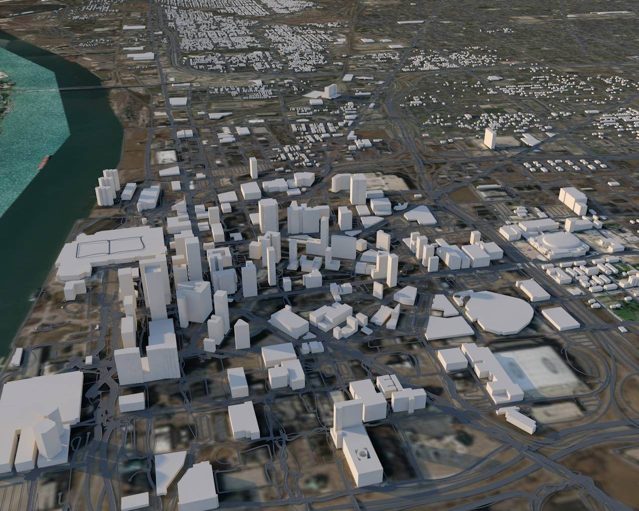 Detroit Michigan - 3D Model by 3dstudio