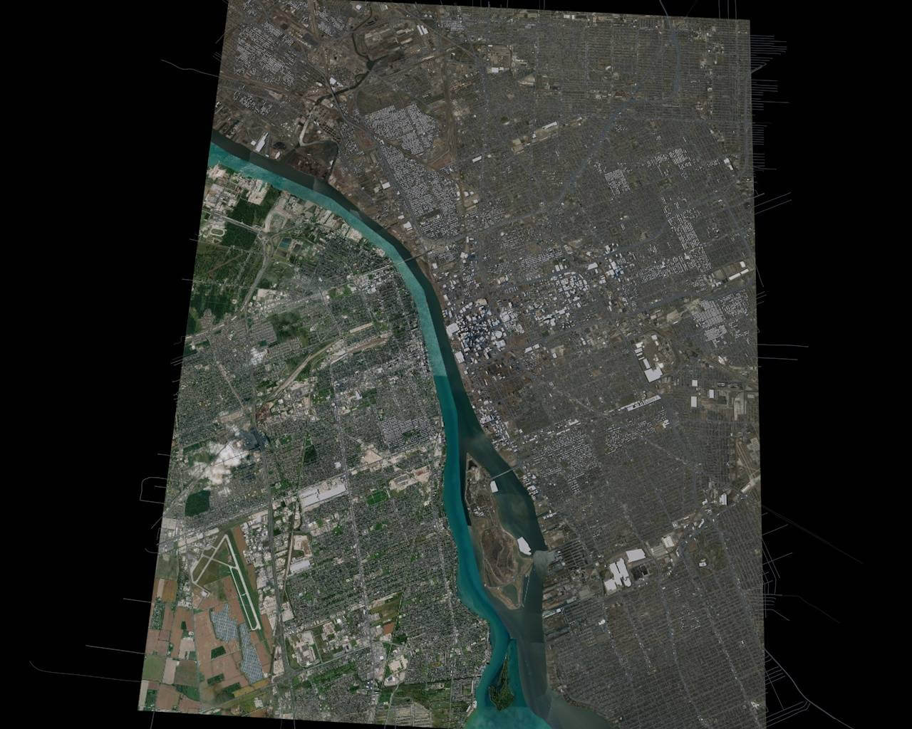 Detroit Michigan - 3D Model by 3dstudio