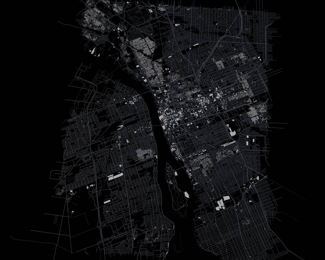 Detroit Michigan - 3D Model by 3dstudio