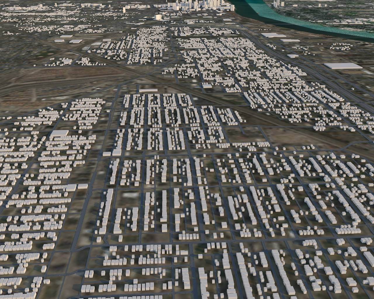Detroit Michigan - 3D Model by 3dstudio