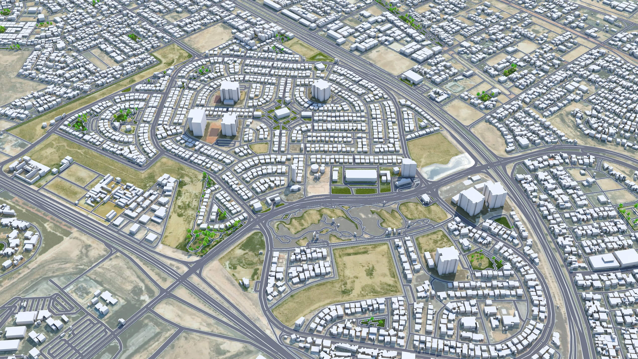 Dhahran City Saudi Arabia 3D Model 50km by 3dstudio