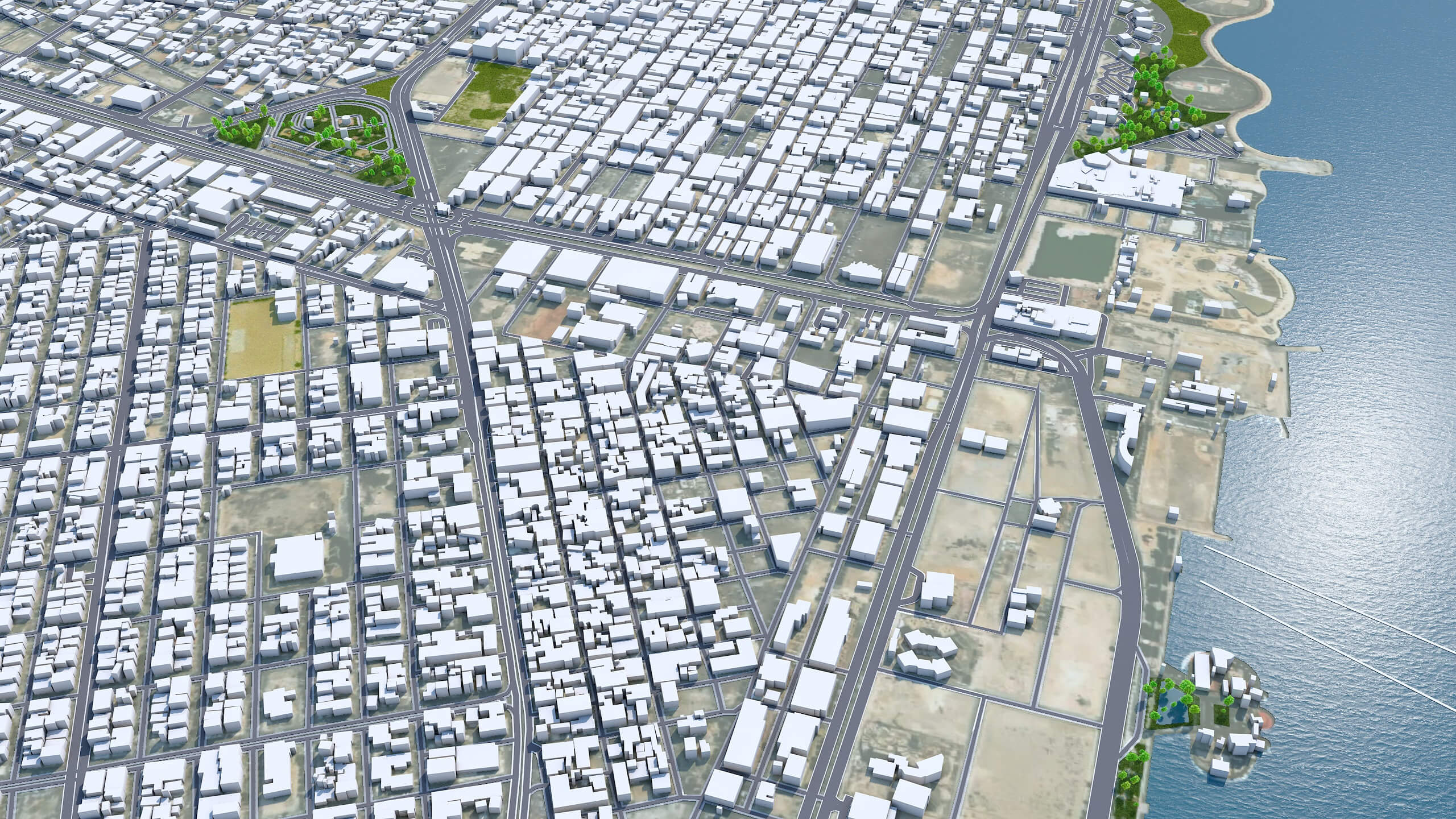 Dhahran City Saudi Arabia 3D Model 50km by 3dstudio