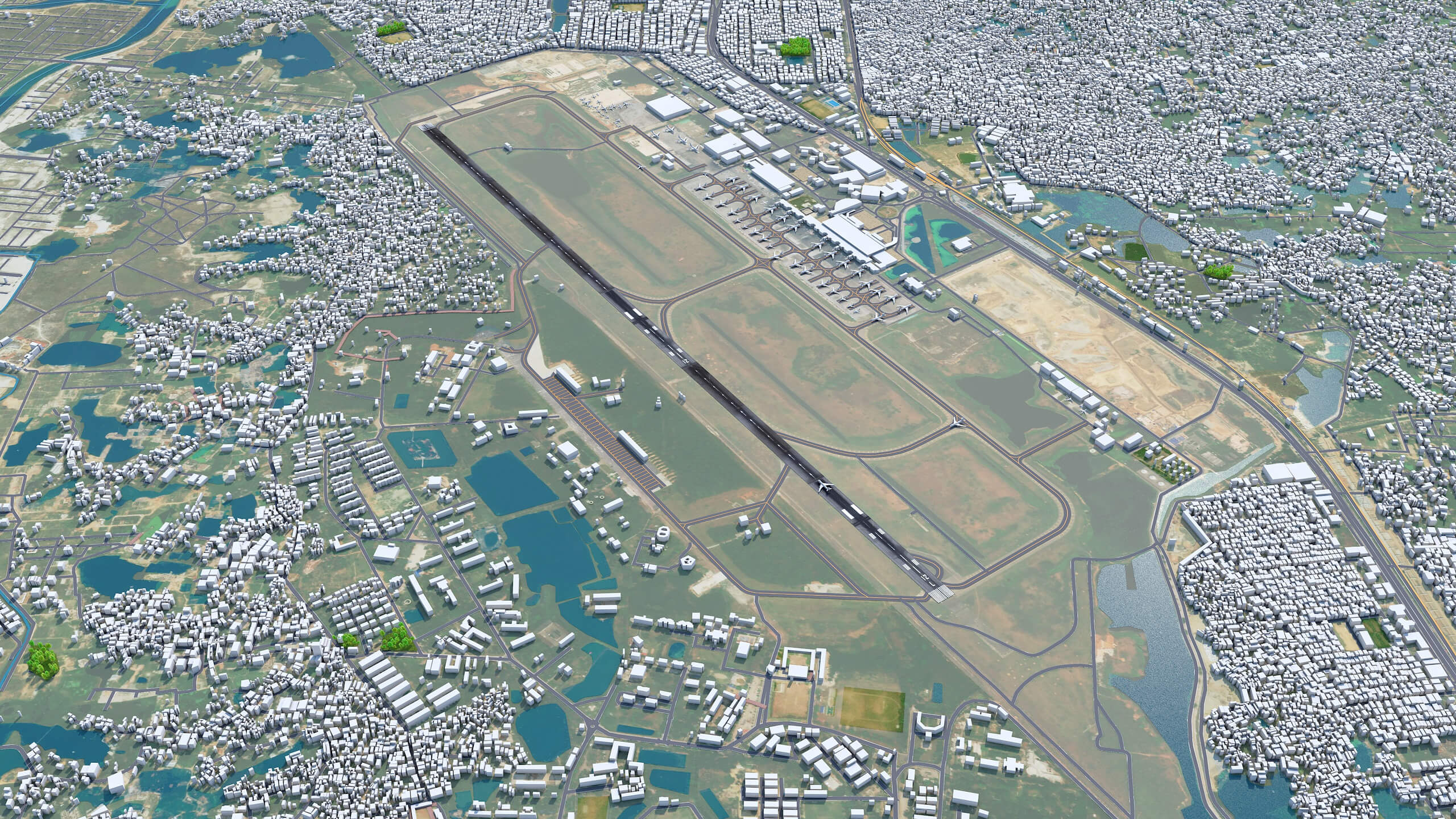 Dhaka Airport - 3D Model by 3dstudio