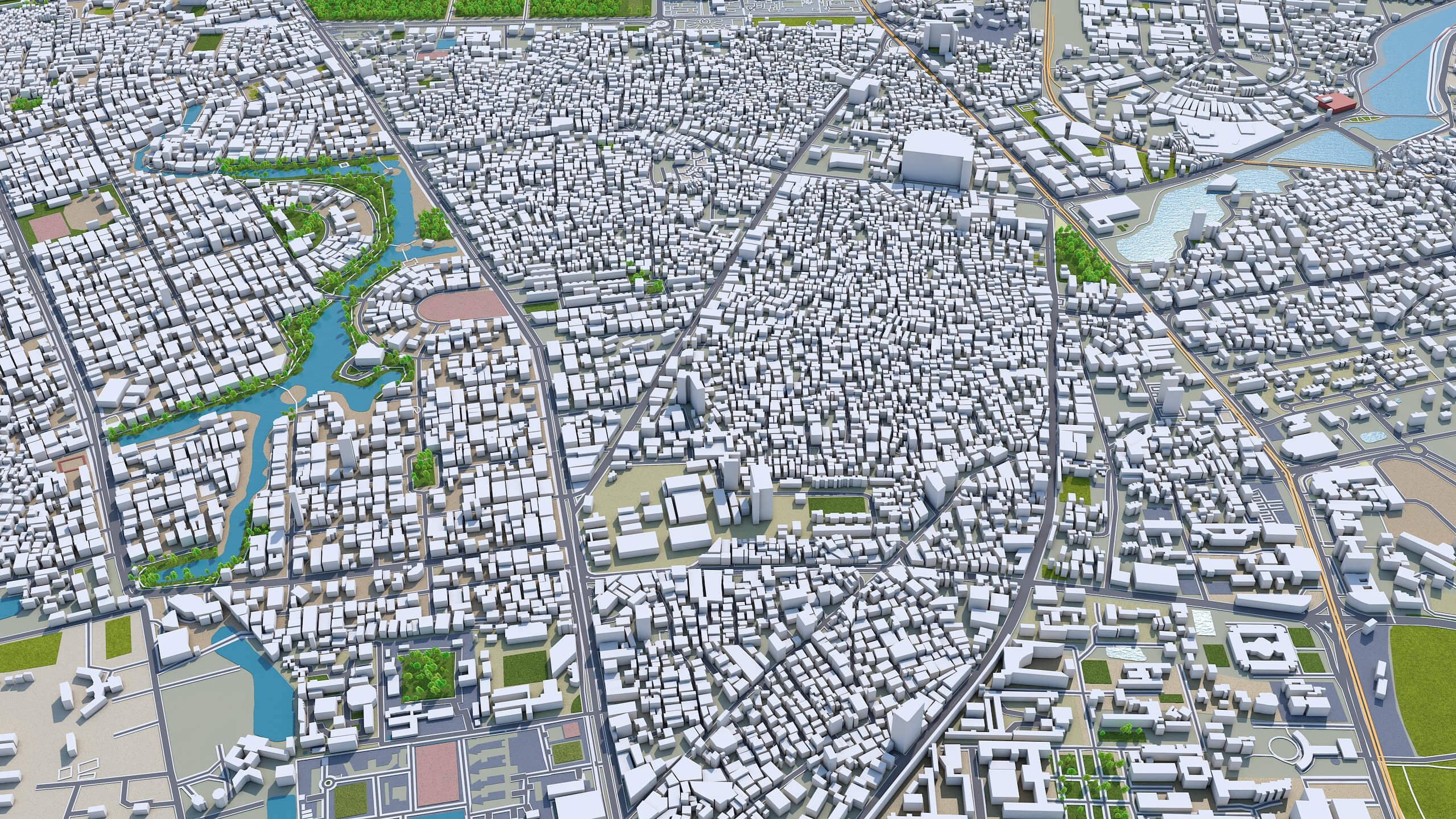Dhaka Bangladesh 40km - 3D Model by 3dstudio