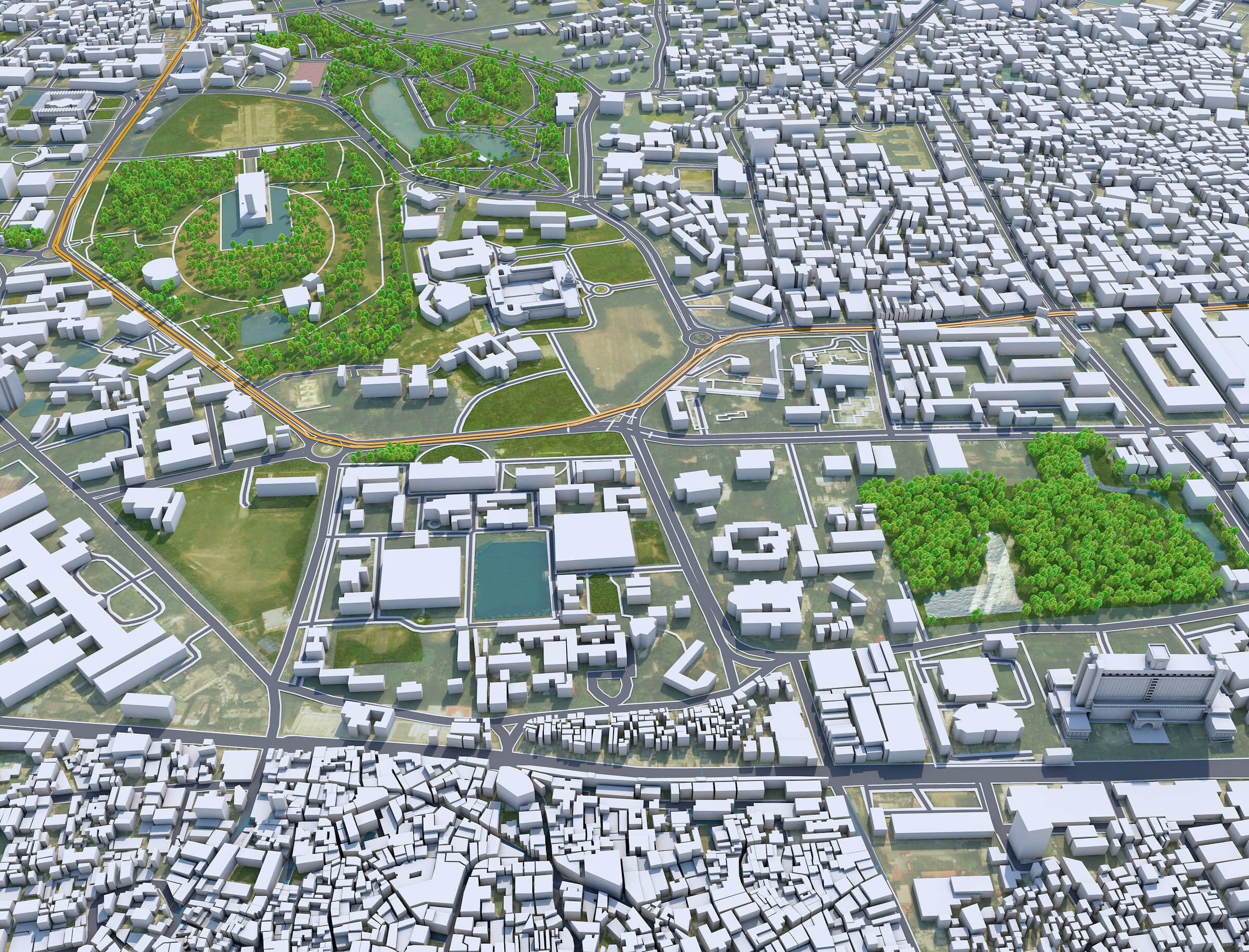 Dhaka Downtown Bangladesh 6km - 3D Model by 3dstudio