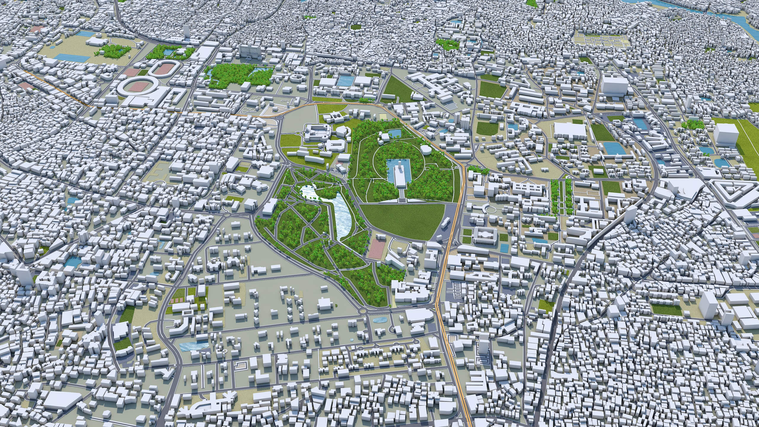 Dhaka Downtown Bangladesh 6km - 3D Model by 3dstudio