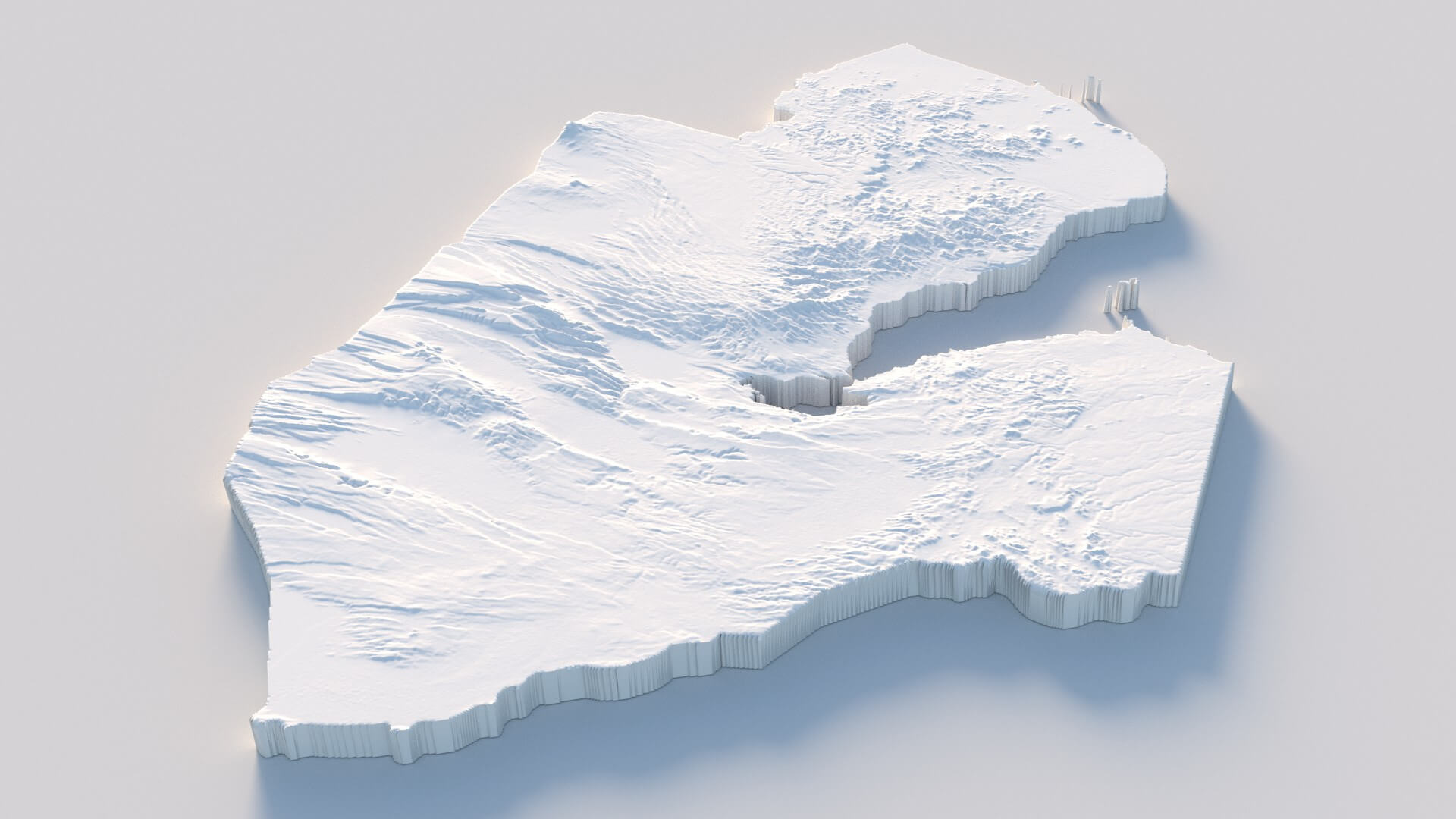 Djibouti Terrain Map - 3D Model by 3dstudio