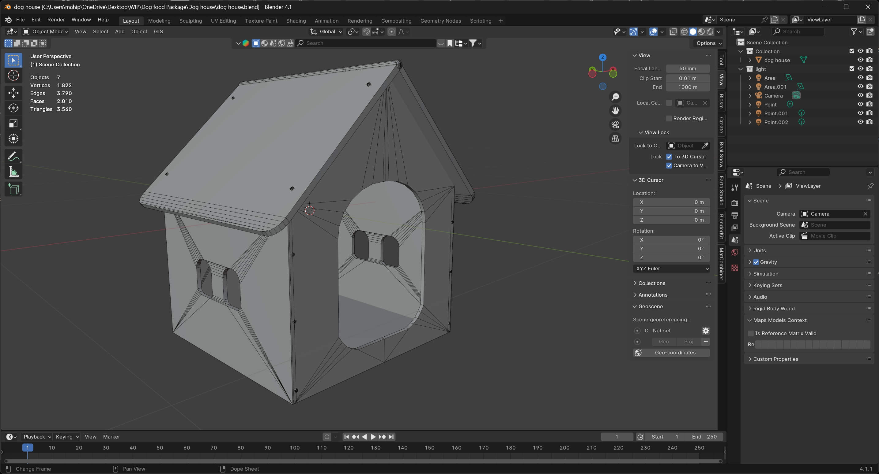 Dog House 3D Model by 3dstudio