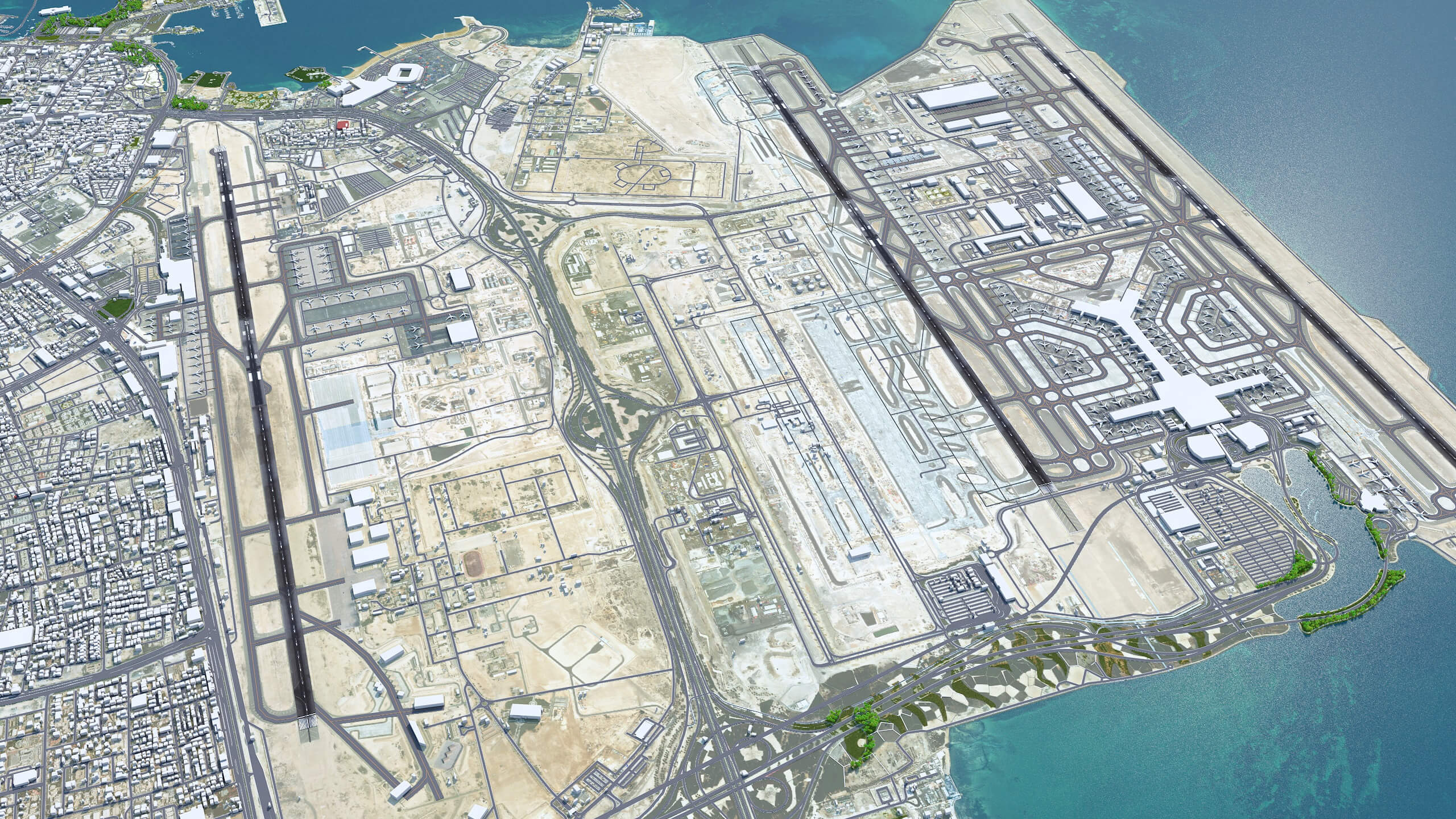 Doha Hamad Airport - 3D Model by 3dstudio