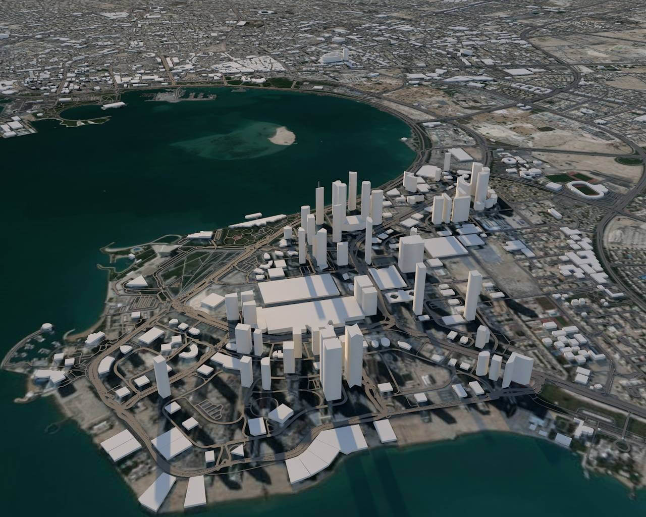Doha Qatar - 3D Model by 3dstudio