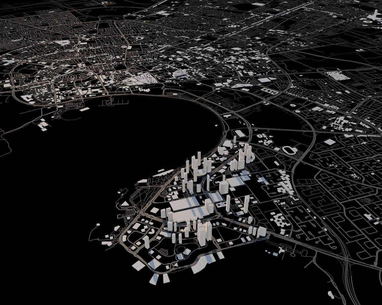 Doha Qatar - 3D Model by 3dstudio