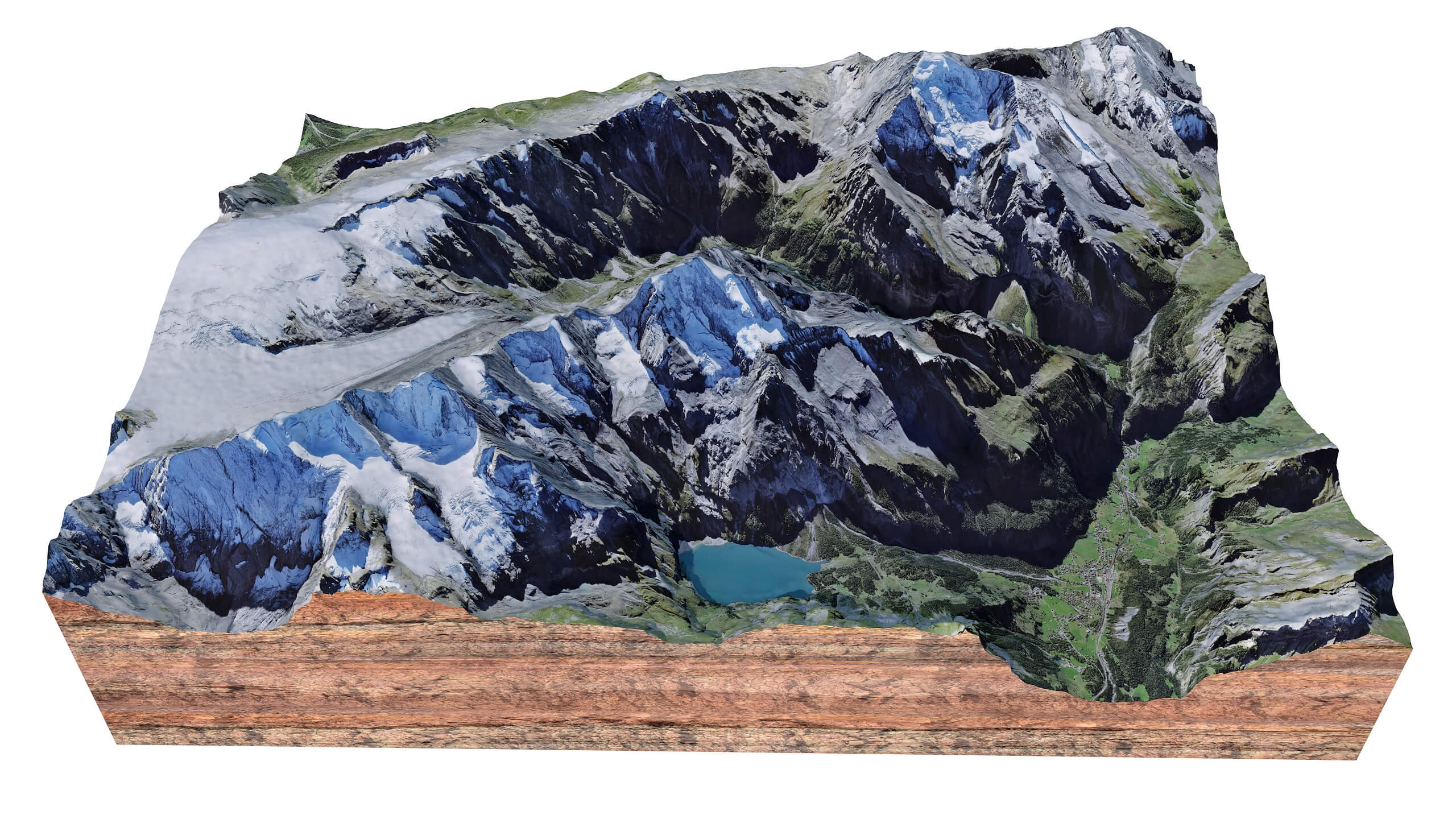 Doldenhorn Alps Switzerland Terrain 3D Model by 3dstudio