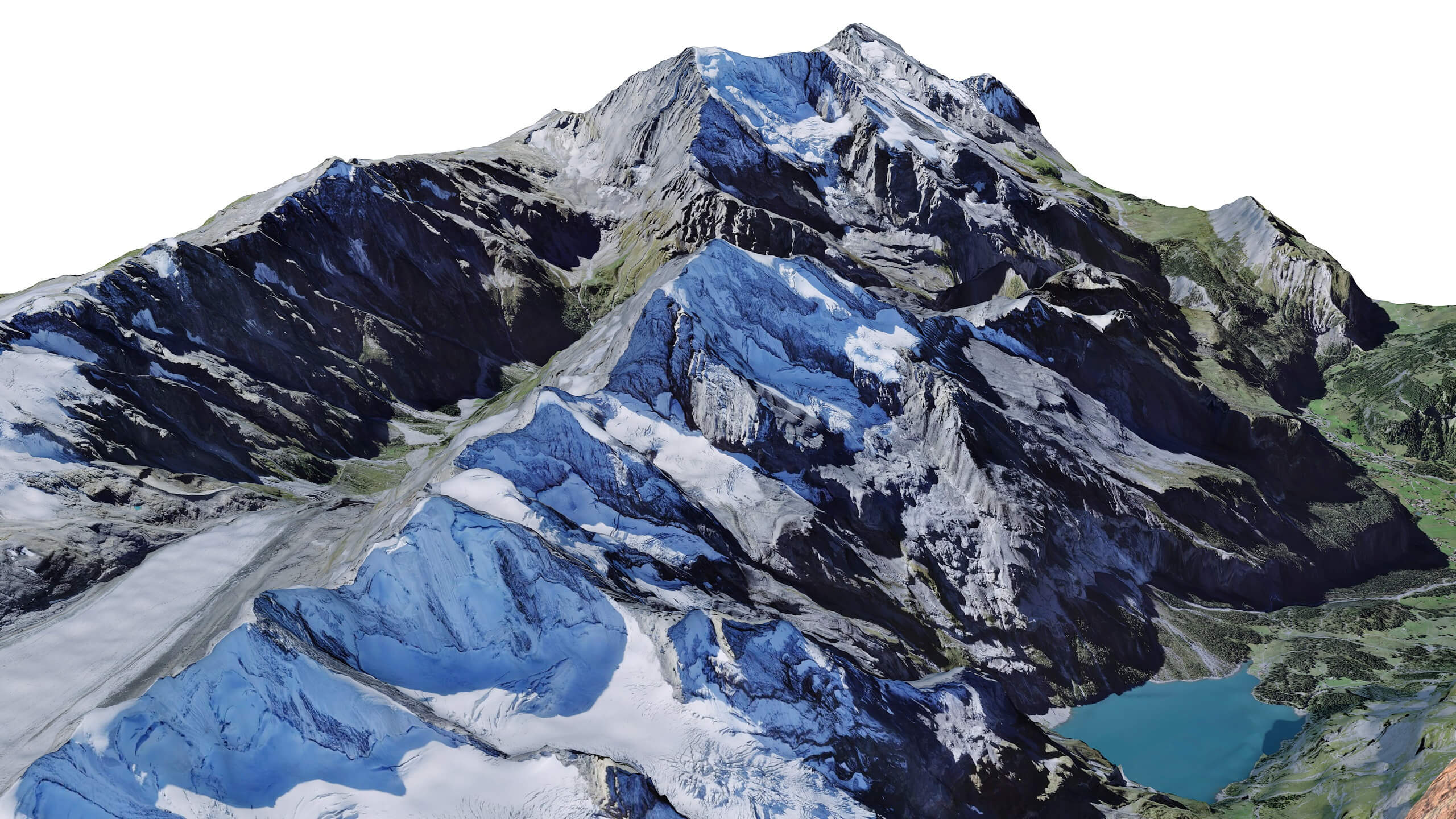 Doldenhorn Alps Switzerland Terrain 3D Model by 3dstudio