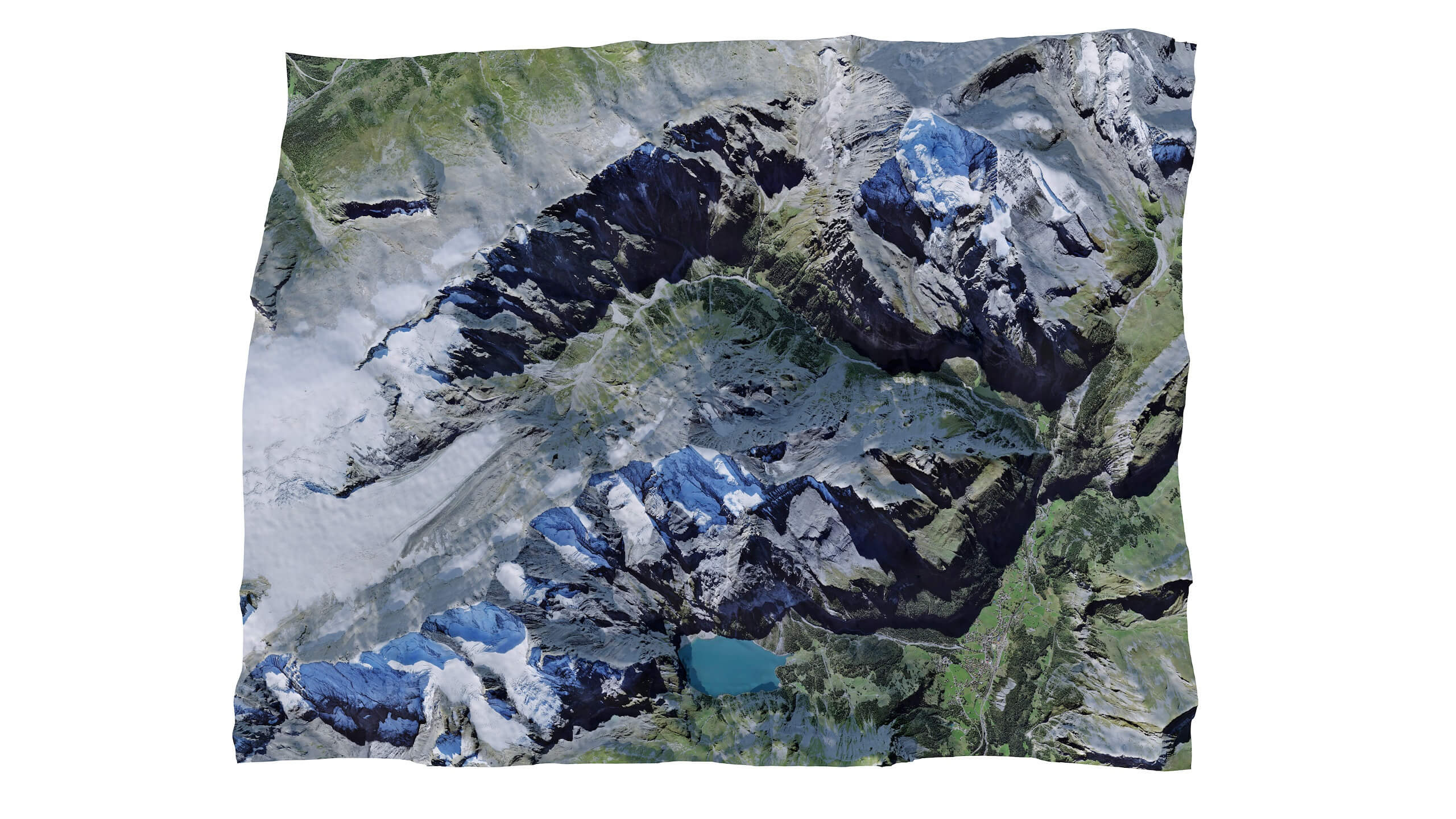 Doldenhorn Alps Switzerland Terrain 3D Model by 3dstudio