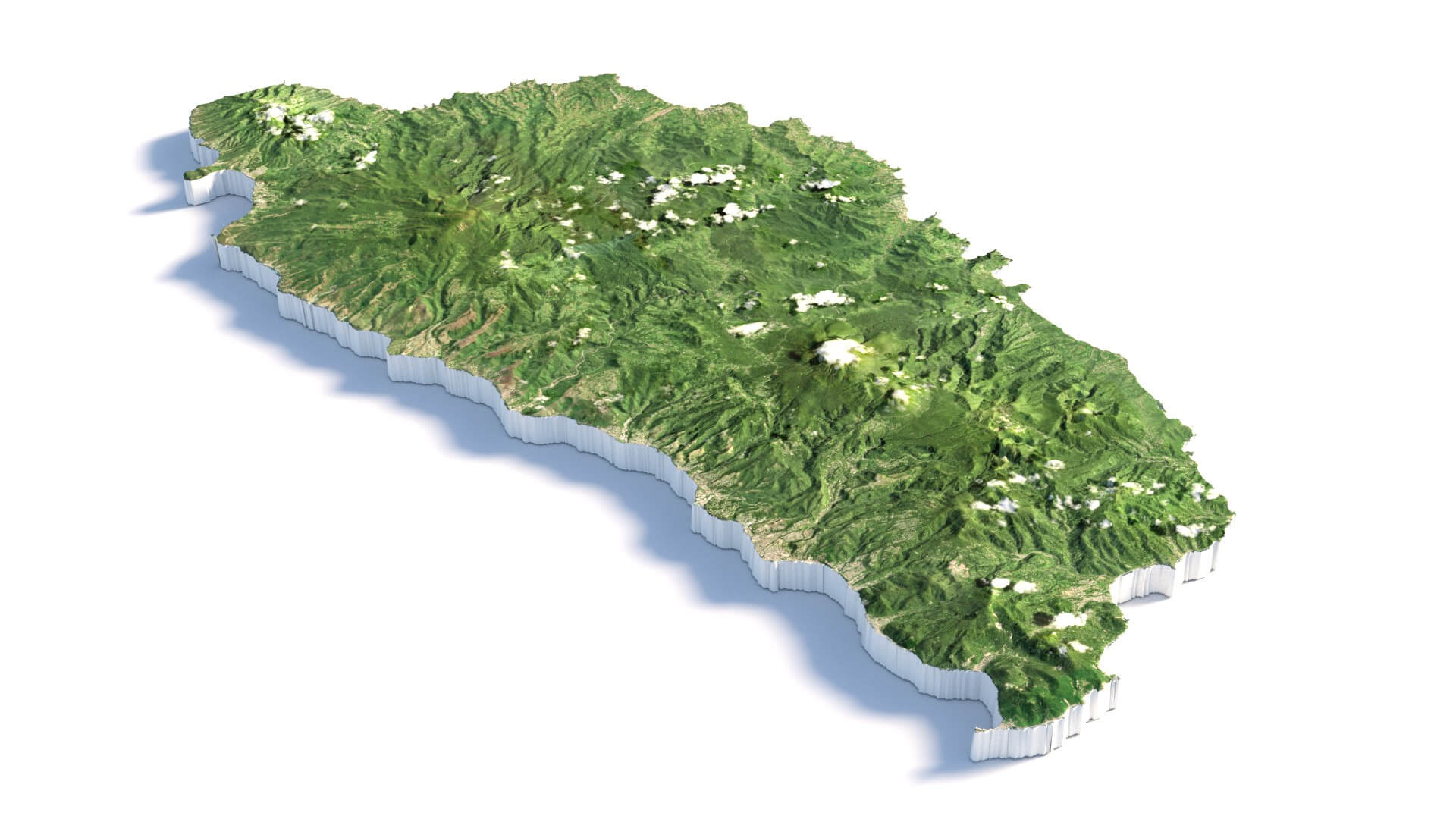 Dominica Terrain Map - 3D Model by 3dstudio