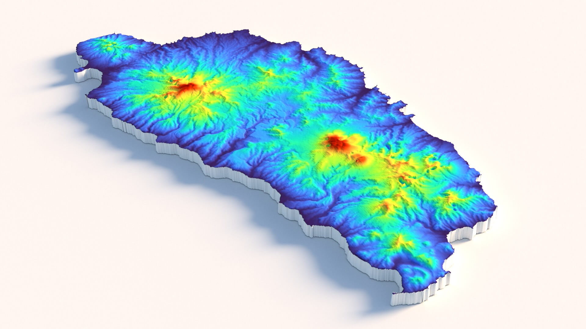 Dominica Terrain Map - 3D Model by 3dstudio