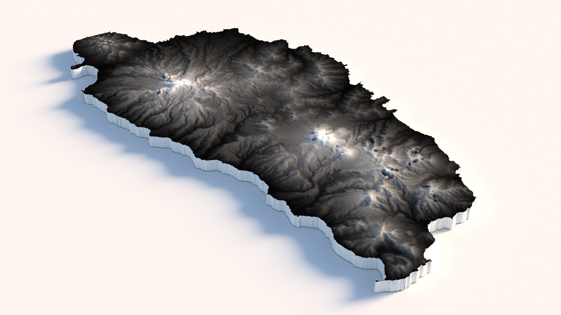 Dominica Terrain Map - 3D Model by 3dstudio