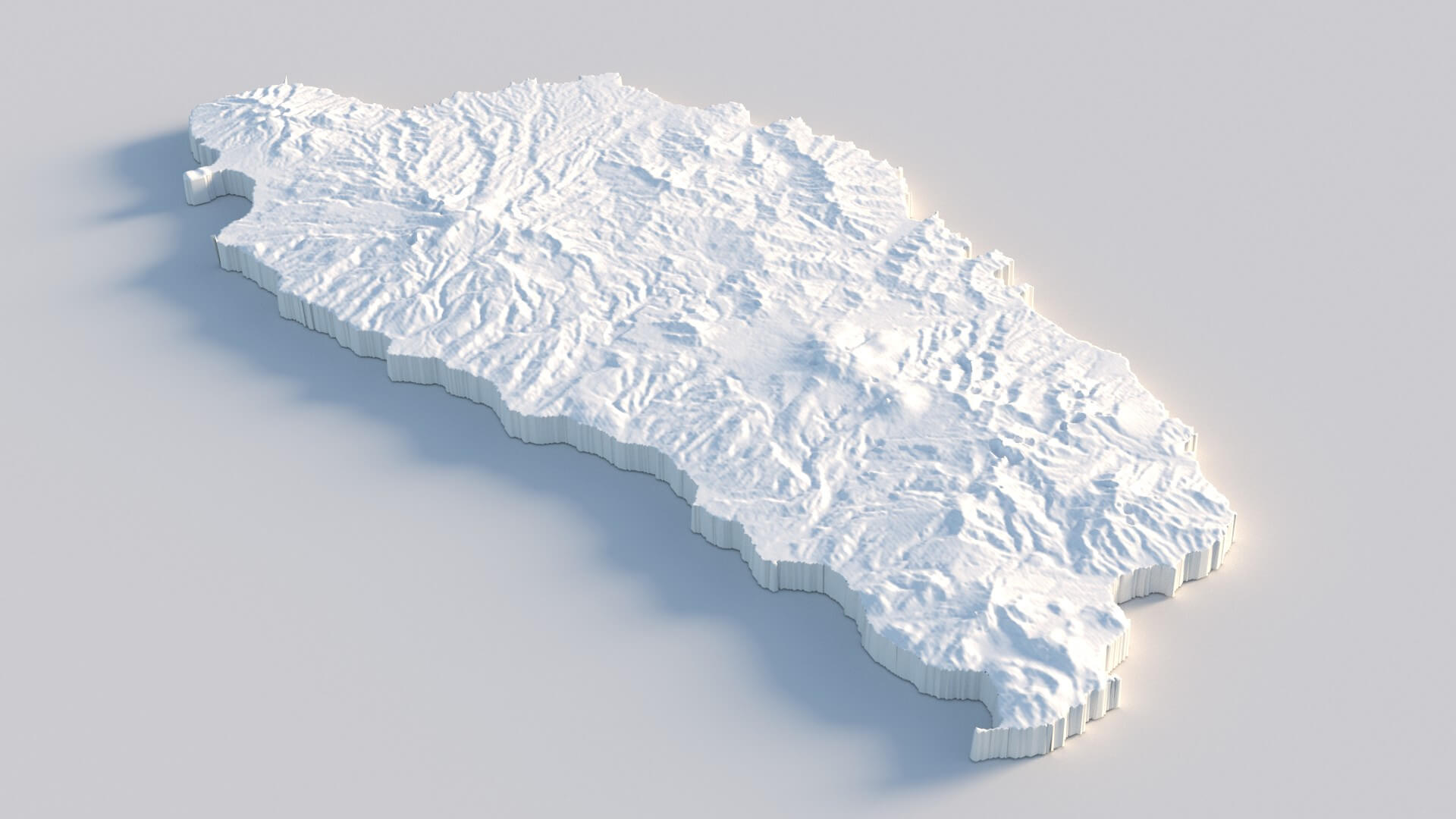 Dominica Terrain Map - 3D Model by 3dstudio
